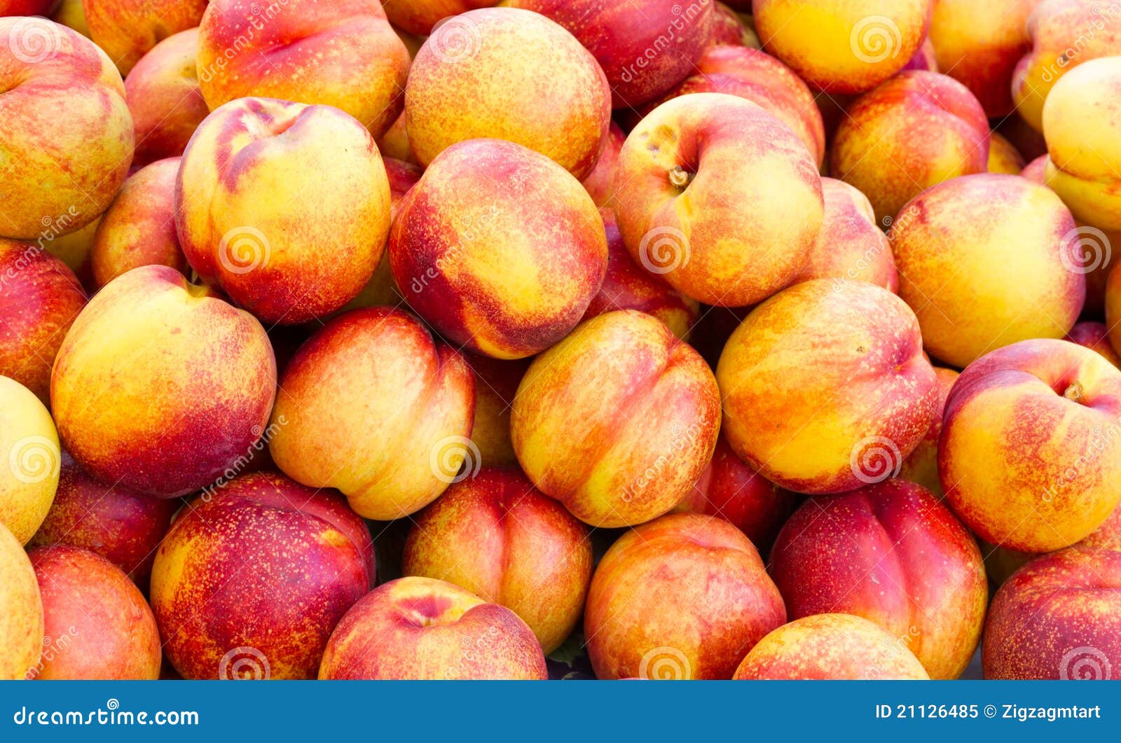 Yellow Nectarines on Display Stock Image - Image of health, retail ...