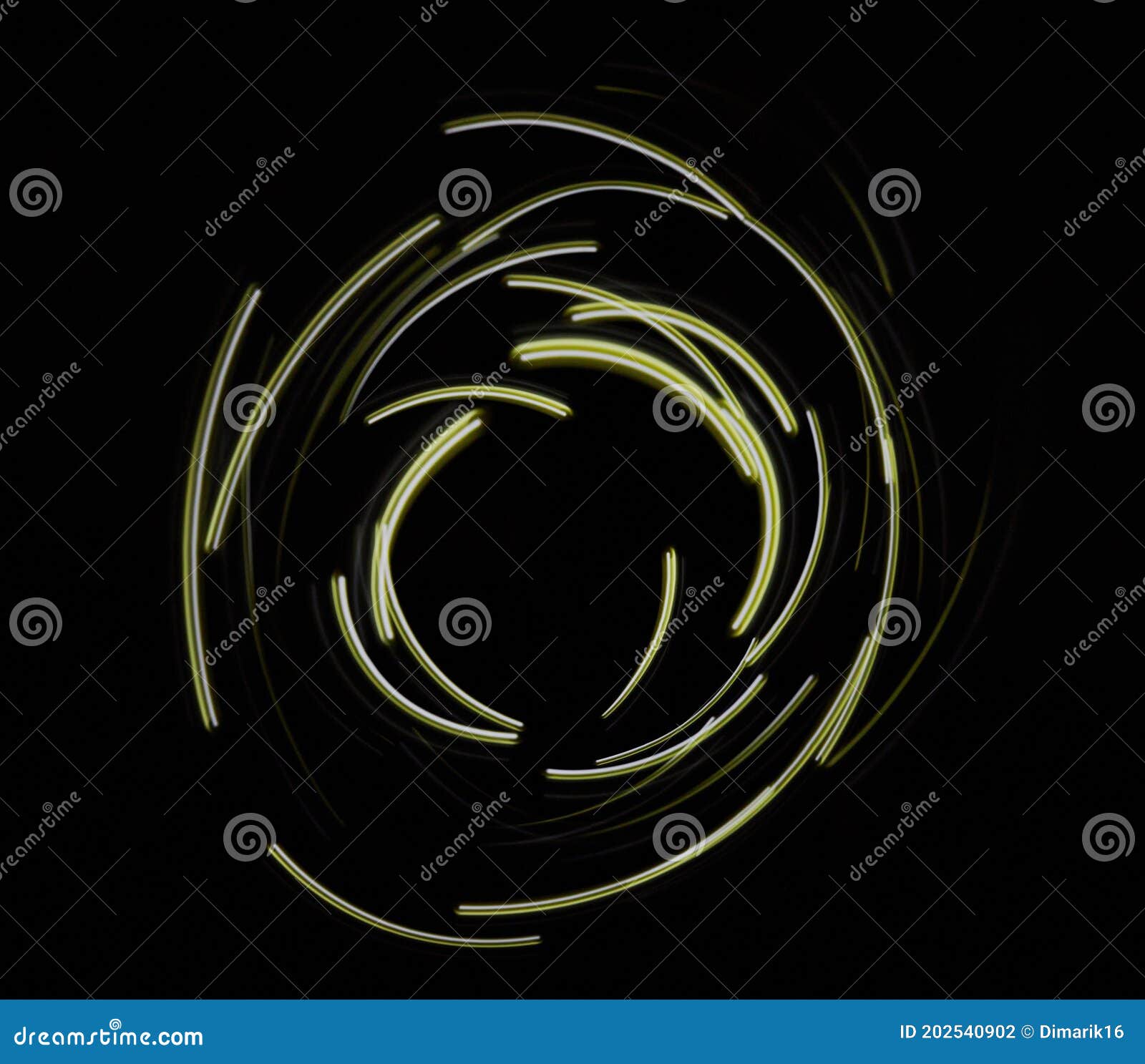 Yellow Neon Circle Shape Light Stock Photo - Image of light, effect ...