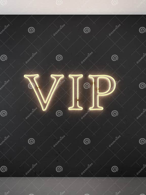 Yellow Neon VIP sign stock image. Image of concept, black - 36001693