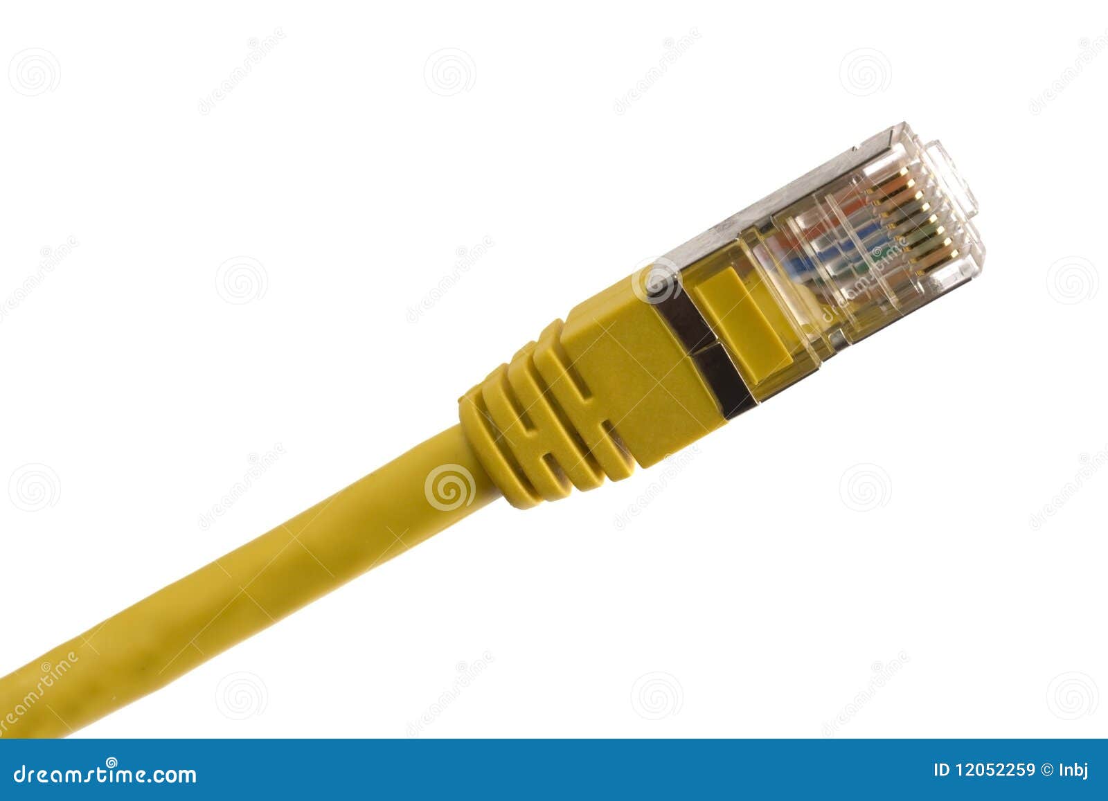 Yellow network cable stock image. Image of plug, data - 12052259