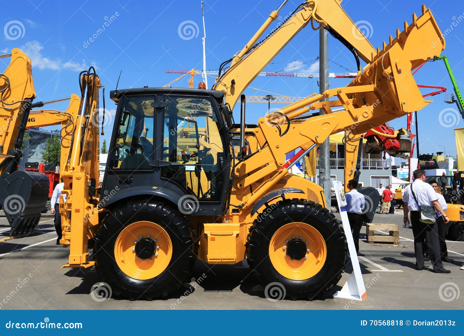 Yellow new tractor stock photo. Image of tool, industry - 70568818