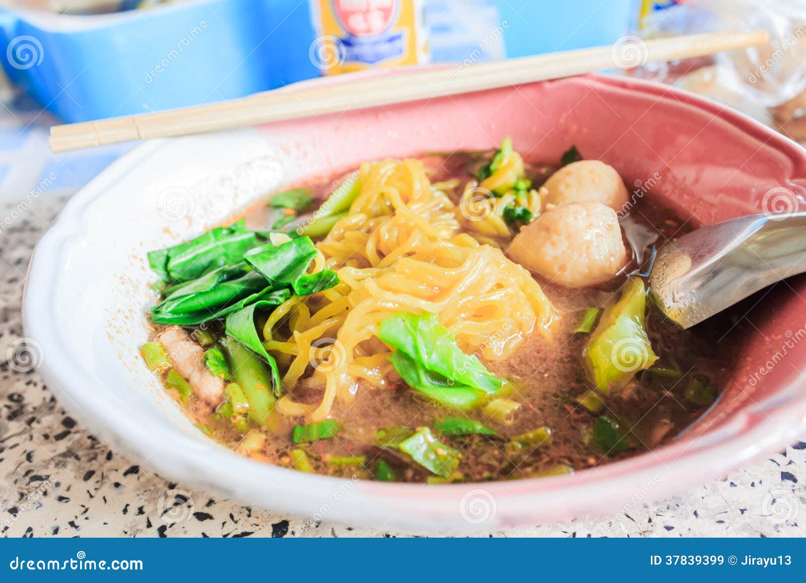 Yellow noodles stock image. Image of thai, asian, food - 37839399