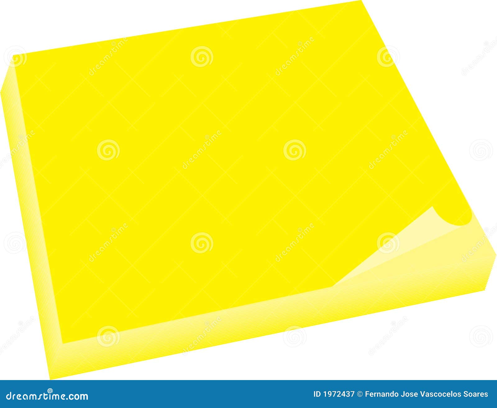 Yellow note stock vector. Illustration of order, remember - 1972437