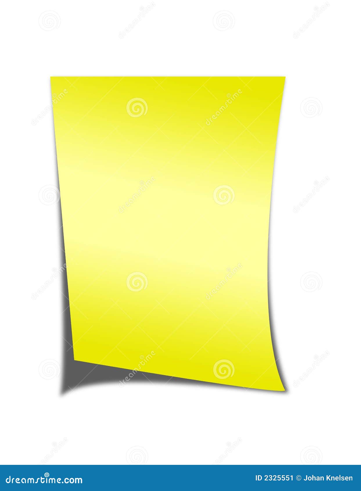 Yellow Note Paper stock illustration. Illustration of glue - 2325551