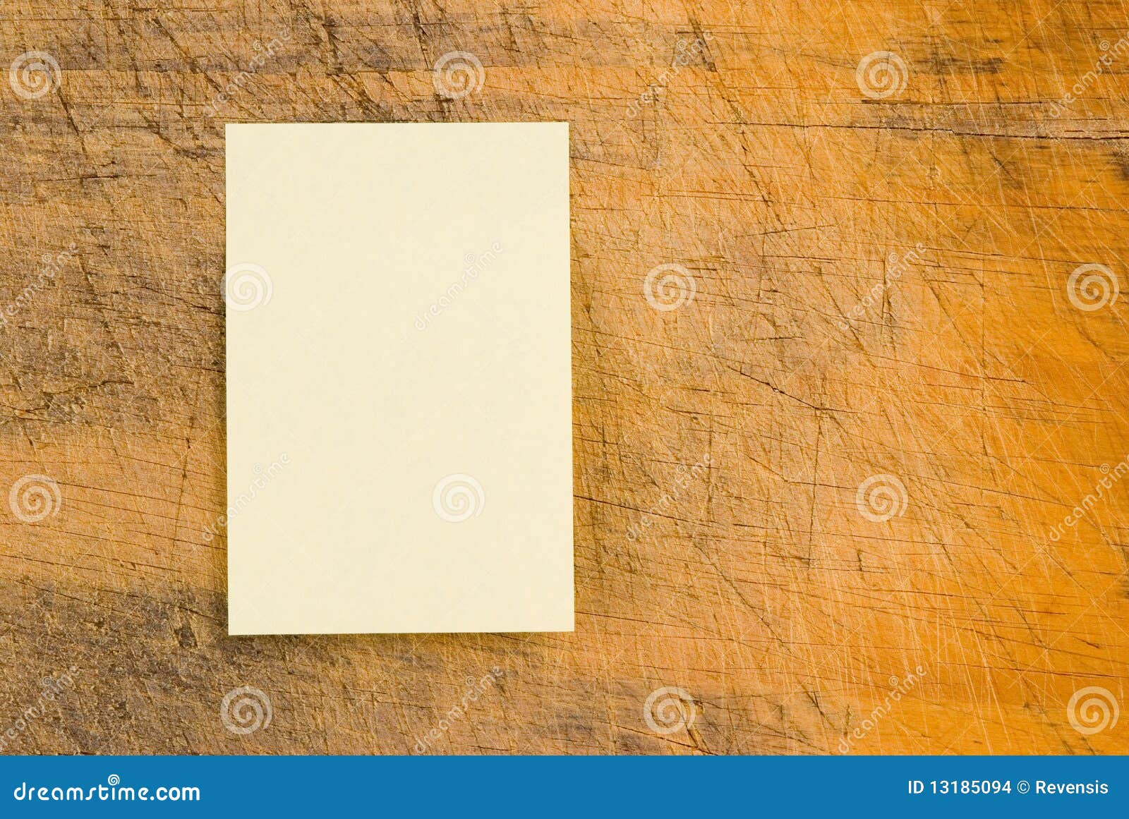 Yellow Note Paper on Retro Wood Stock Photo - Image of board, message ...