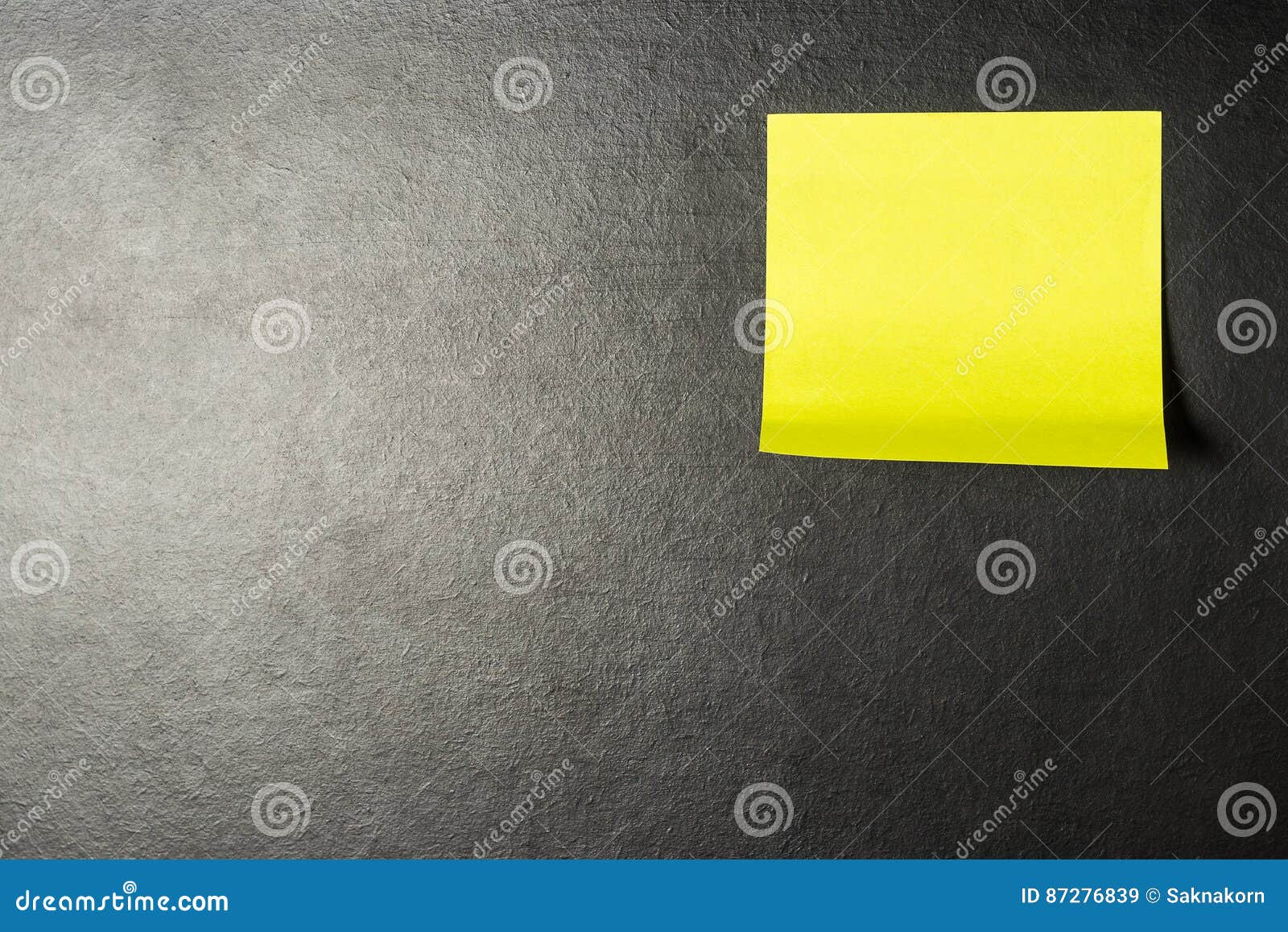 Yellow Note Paper or Sticky Note on Blackboard Texture Stock Image ...