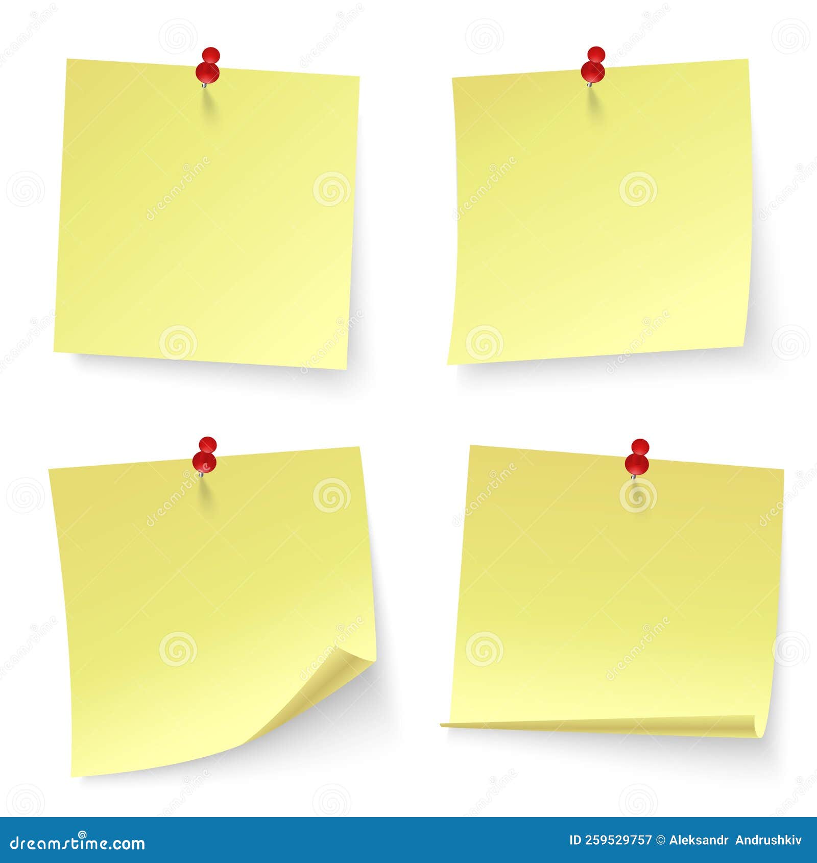 Yellow note papers 1 stock illustration. Illustration of clip - 259529757