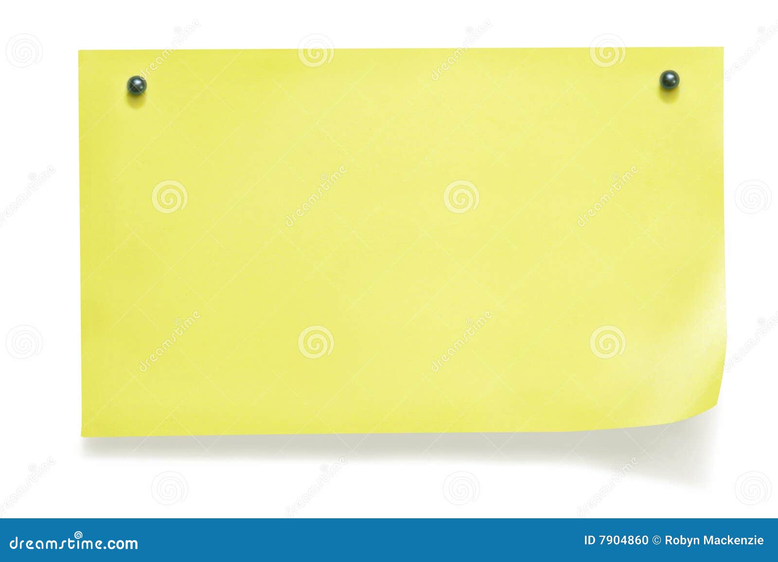 Yellow Note (with Path) stock photo. Image of space, clipping - 7904860