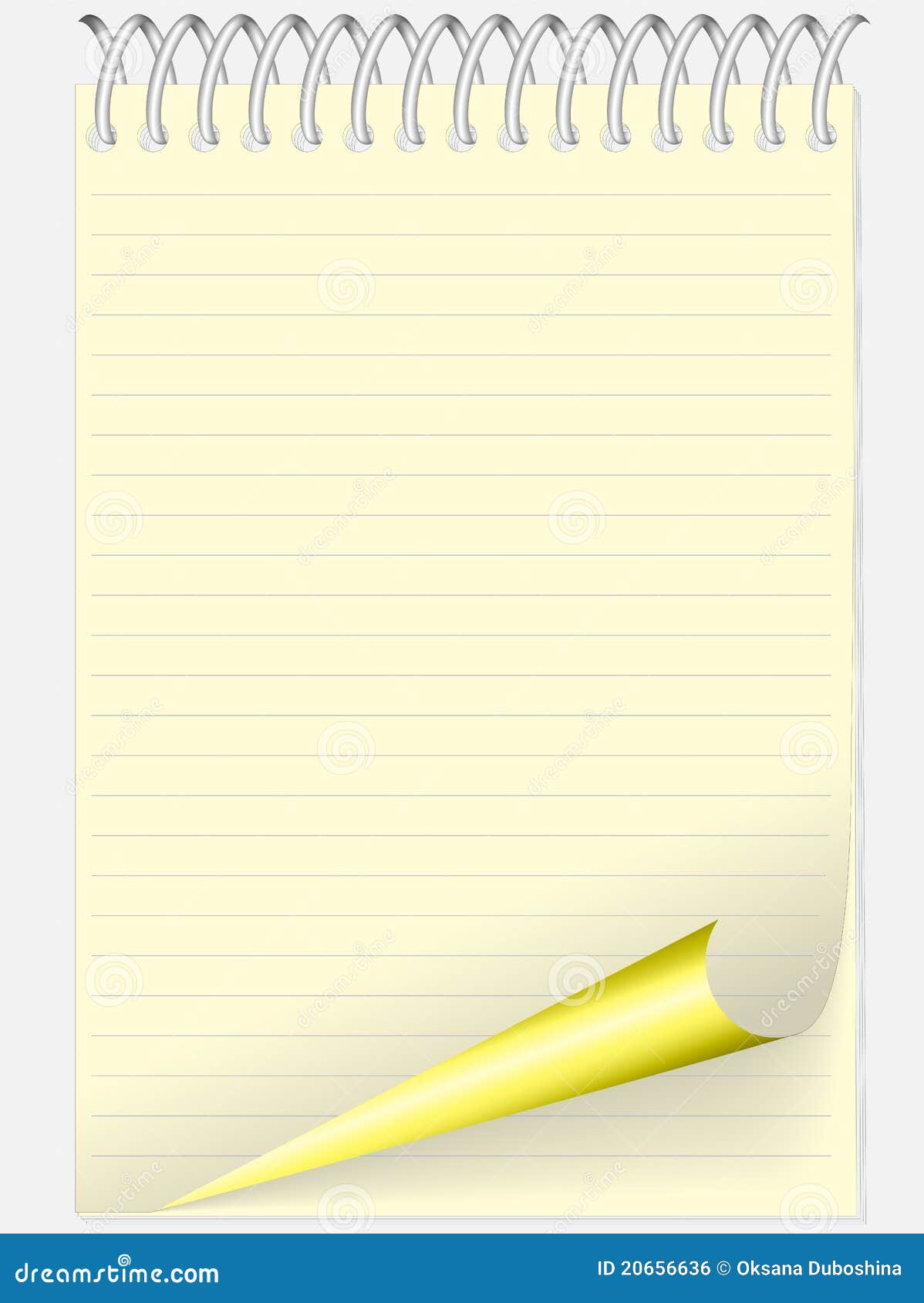Yellow notebook stock vector. Illustration of message - 20656636