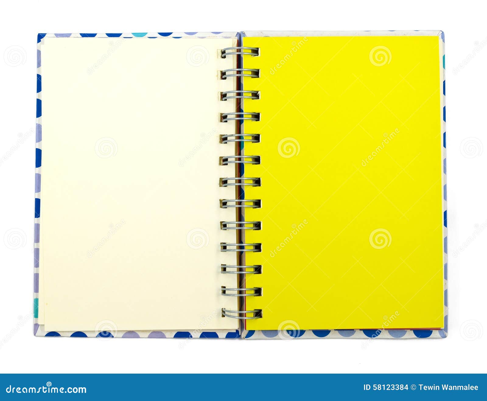 Yellow notebook stock photo. Image of open, lined, isolation - 58123384