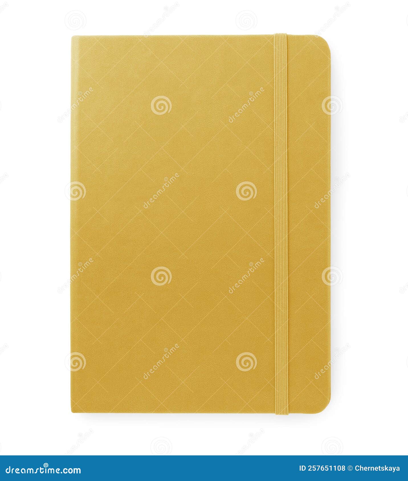 Yellow Notebook Isolated on White, Top View Stock Photo - Image of ...