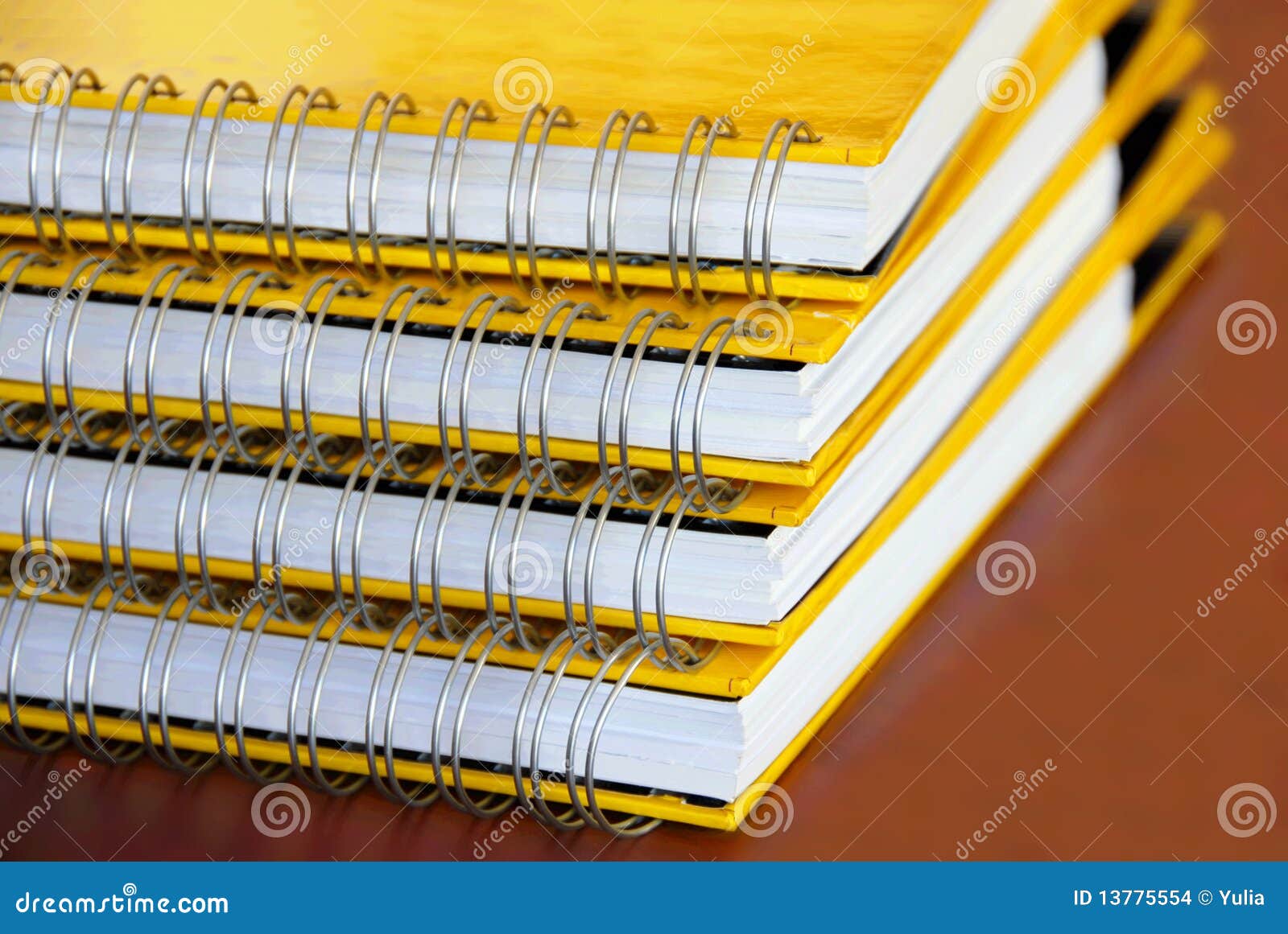 Yellow notebooks stack stock photo. Image of four, jotter - 13775554