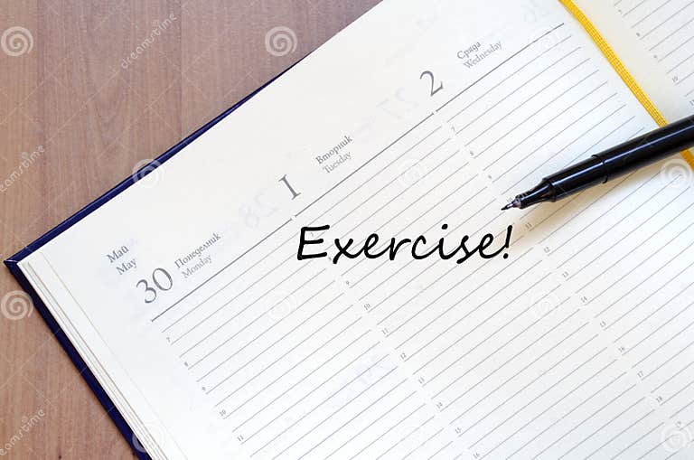 Yellow Notepad Exercise Concept Stock Image - Image of jogging, entry ...