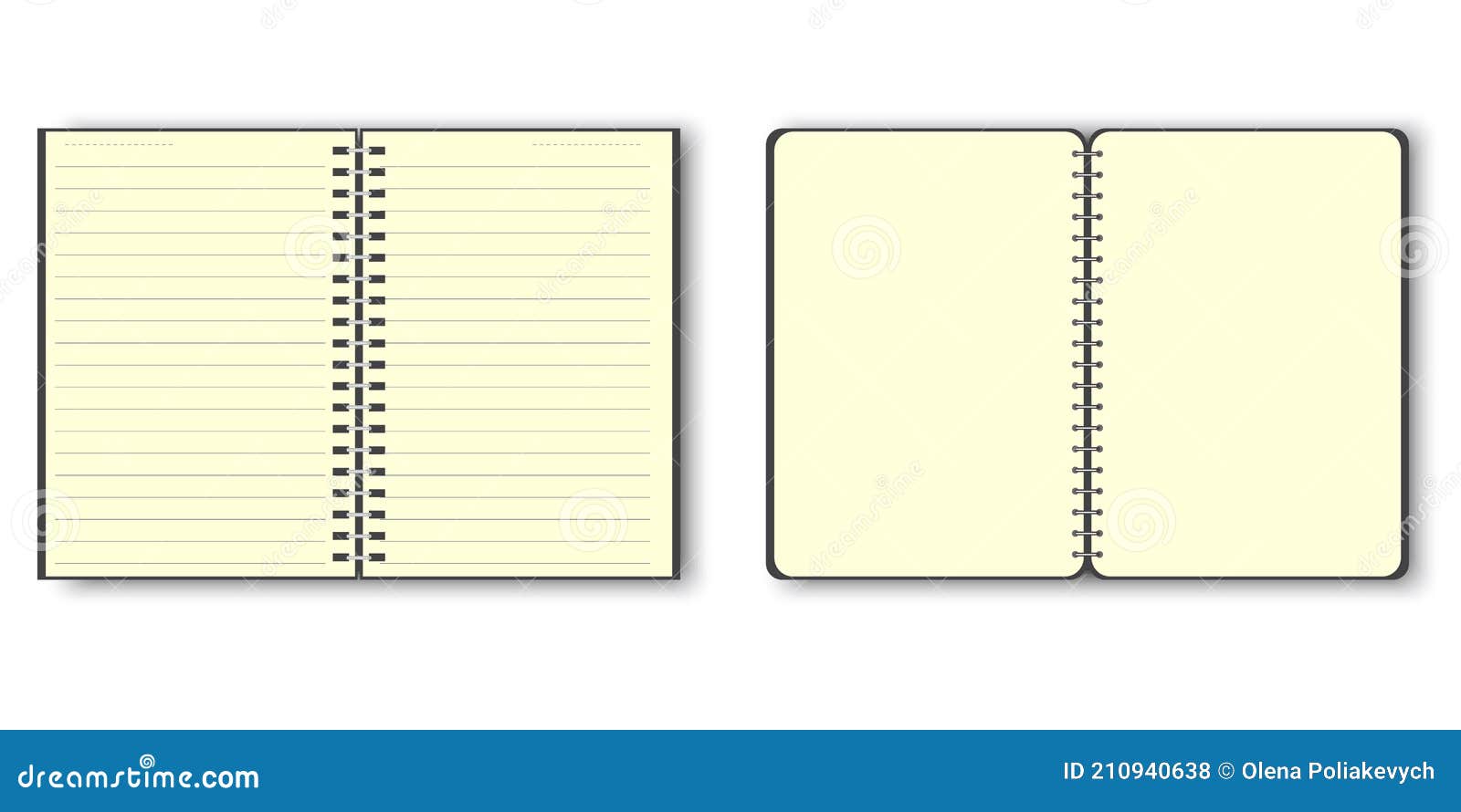 Yellow Notepad . Notebook Paper. Blank Vertical Notebook Page Stock ...