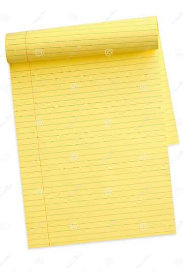 Yellow Notepad (with Path) stock photo. Image of yellow - 11018214