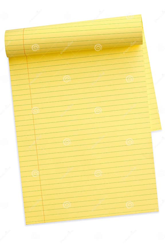 Yellow Notepad (with Path) stock photo. Image of yellow - 11018214