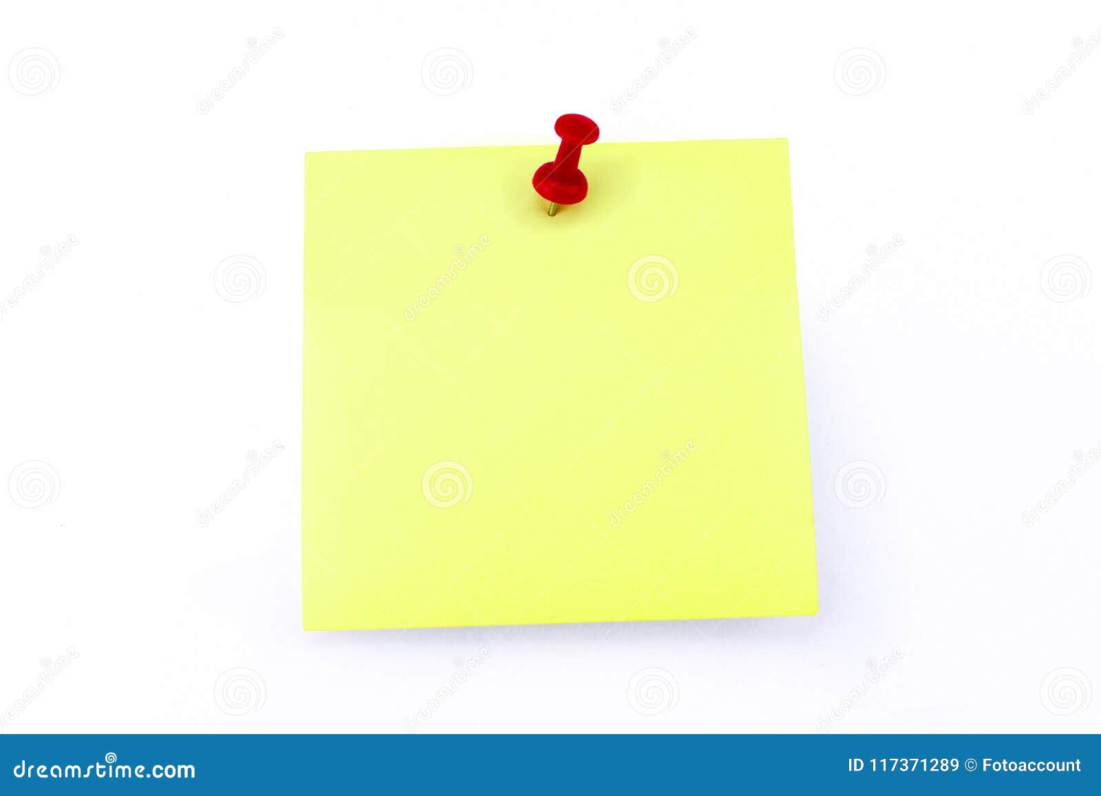 Yellow Notepad with Red Pin - Blank Template with Copy Space Stock ...