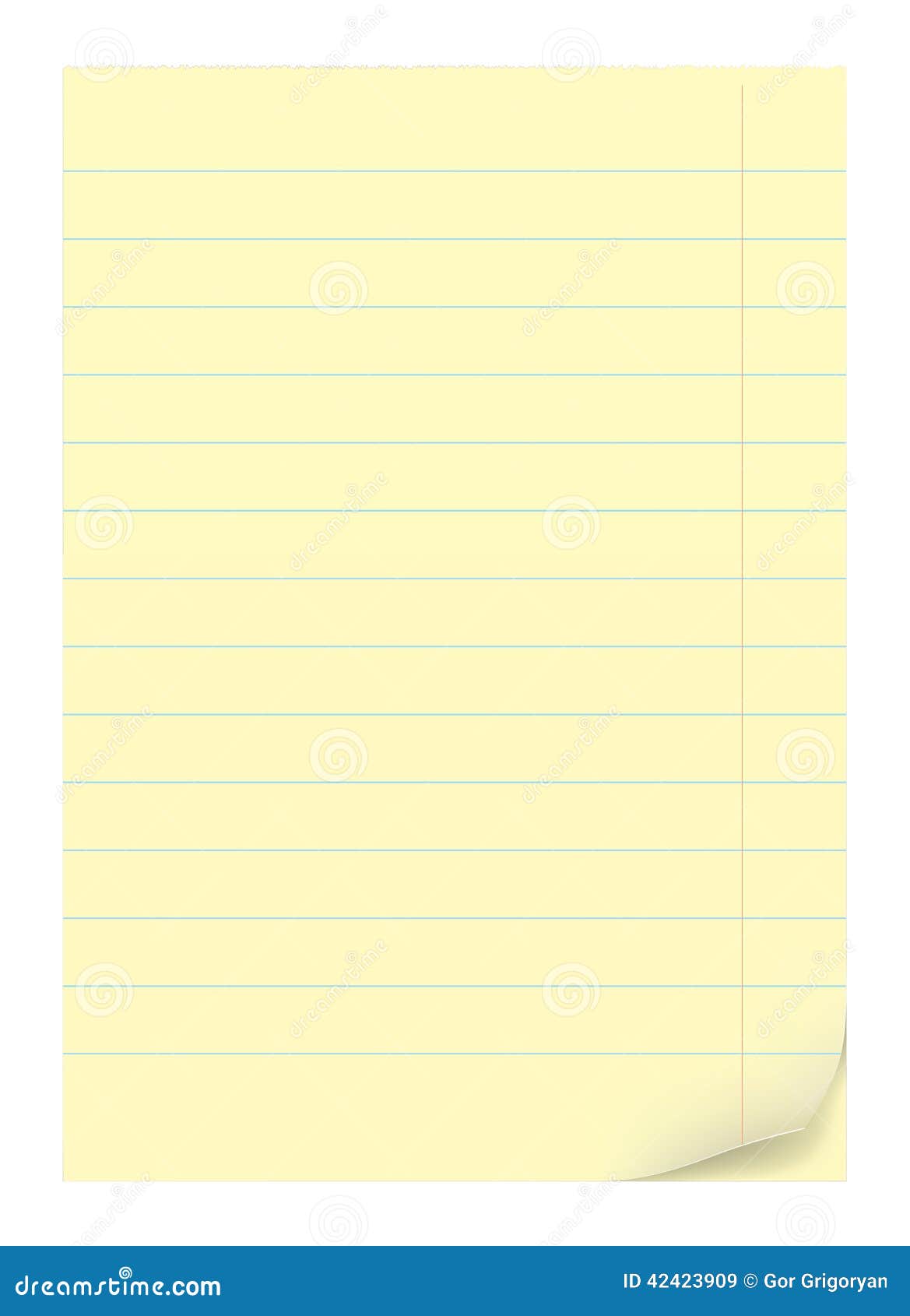 Yellow notepad sheets stock vector. Illustration of office - 42423909