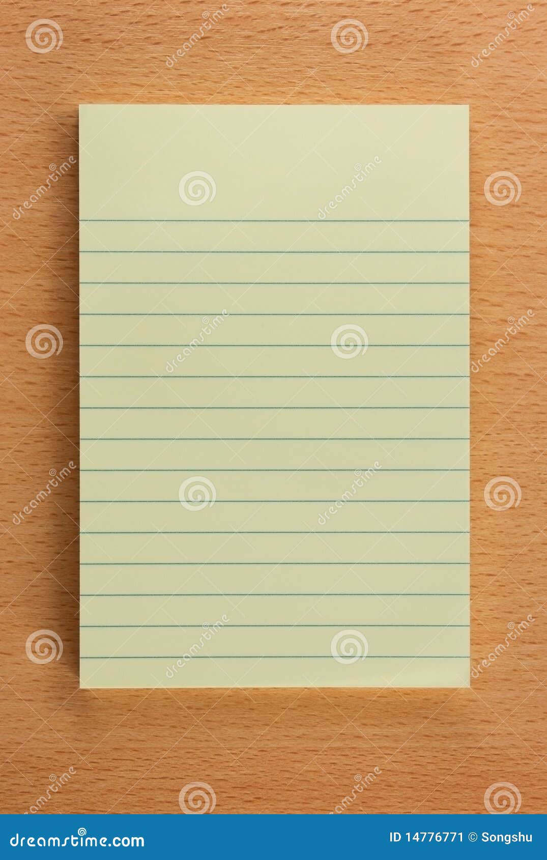 Yellow Notepad on the Table Stock Image - Image of wood, list: 14776771