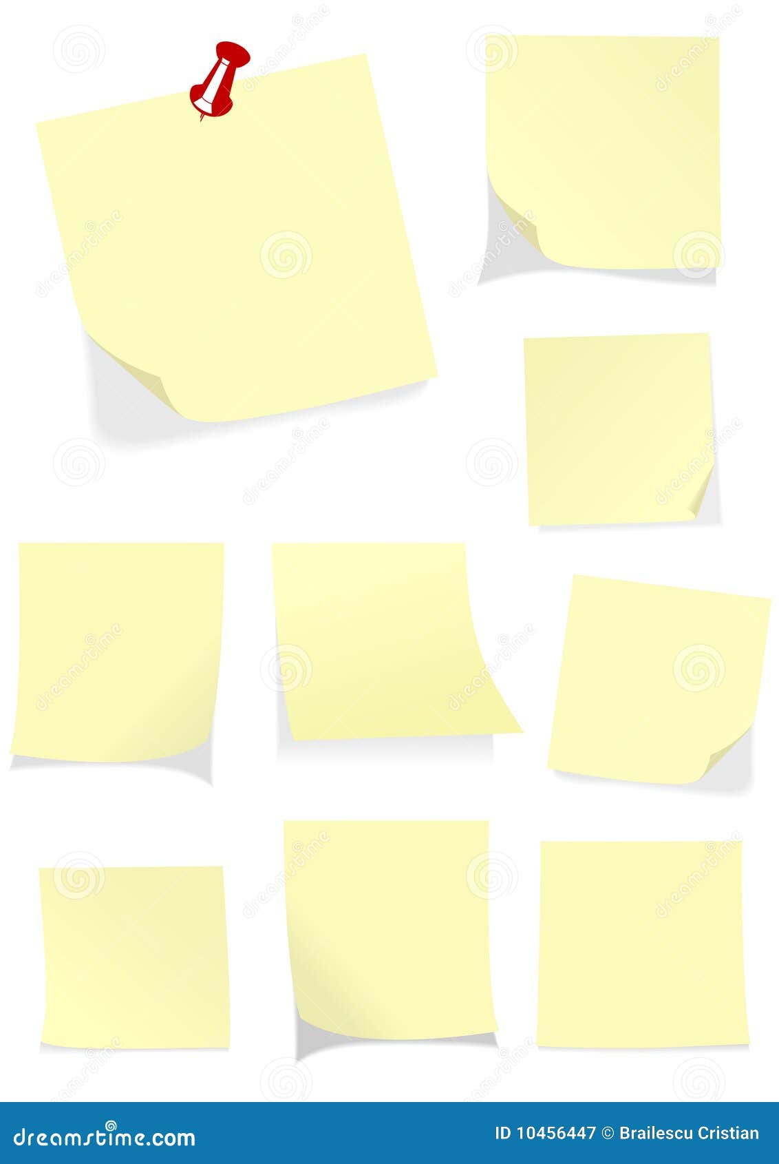 Yellow notes stock vector. Illustration of idea, isolated - 10456447