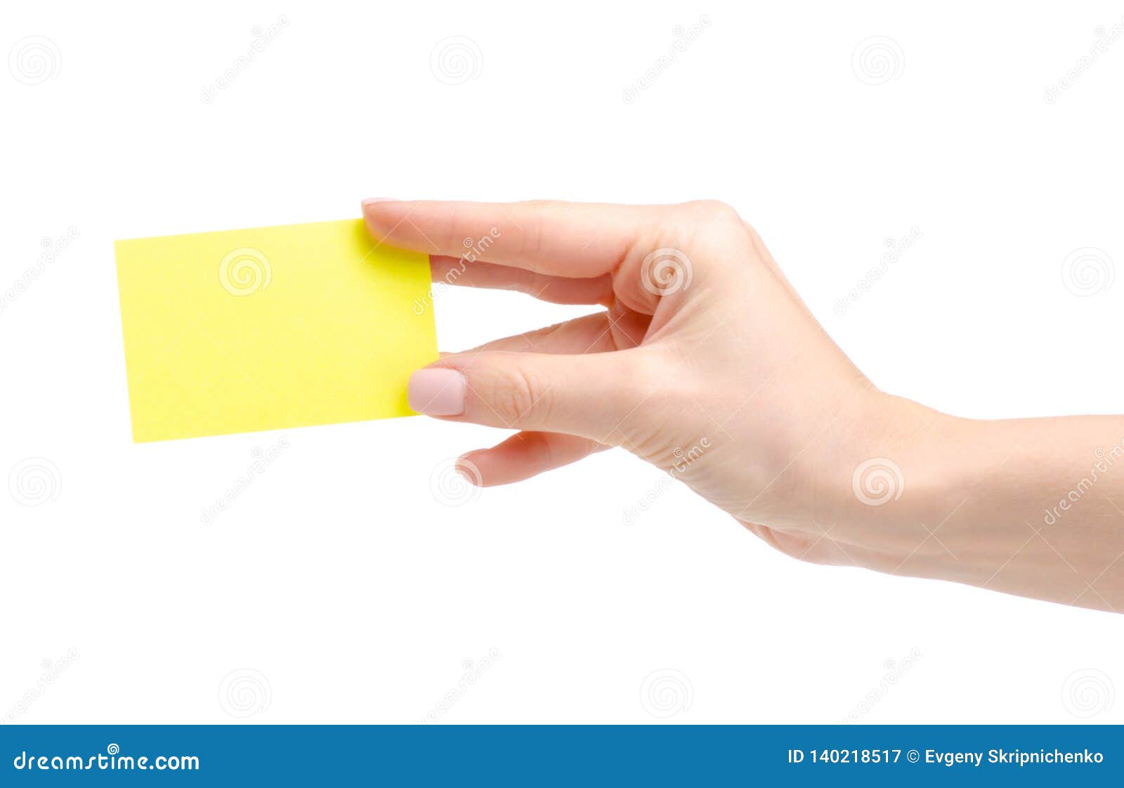 Yellow notes paper in hand stock image. Image of note - 140218517