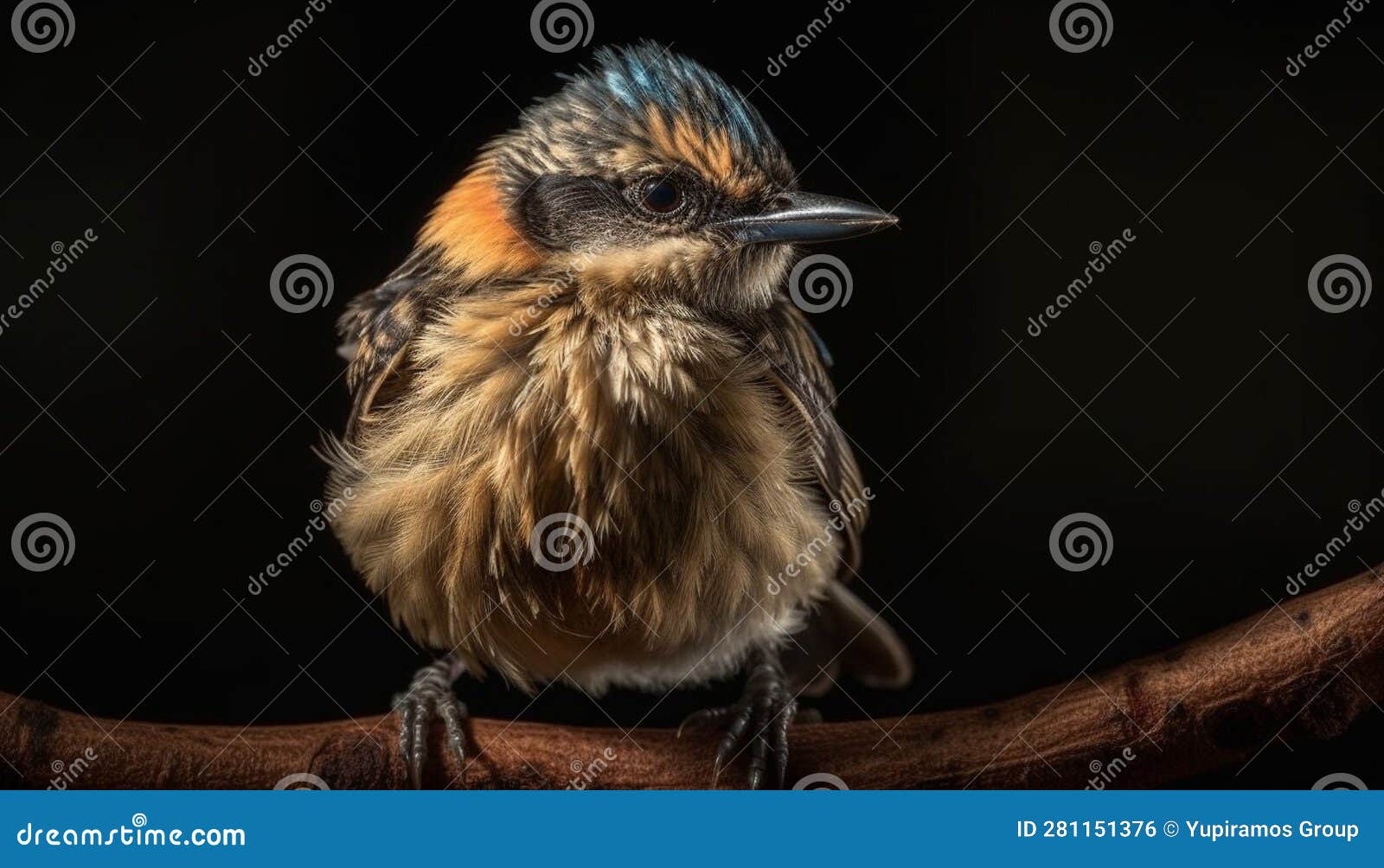 Yellow Nuthatch Perched on Branch, Staring at Camera in Forest ...