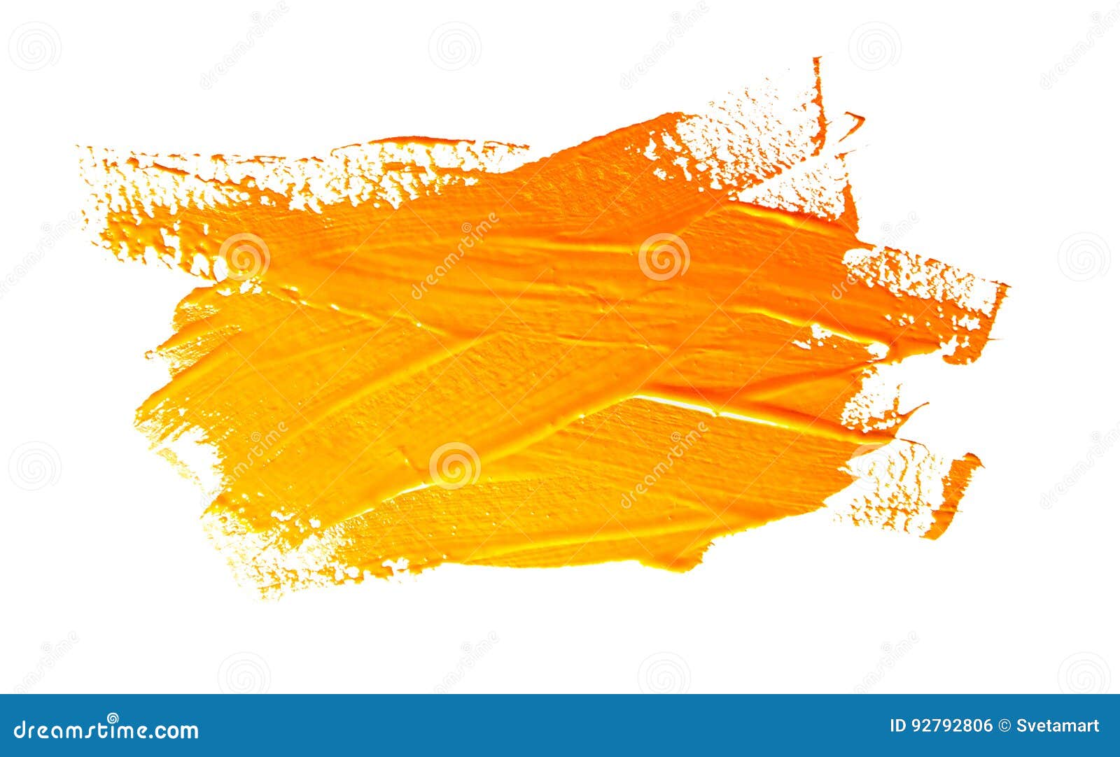 Yellow Ochre Strokes of the Paint Brush Isolated Stock Photo - Image of ...