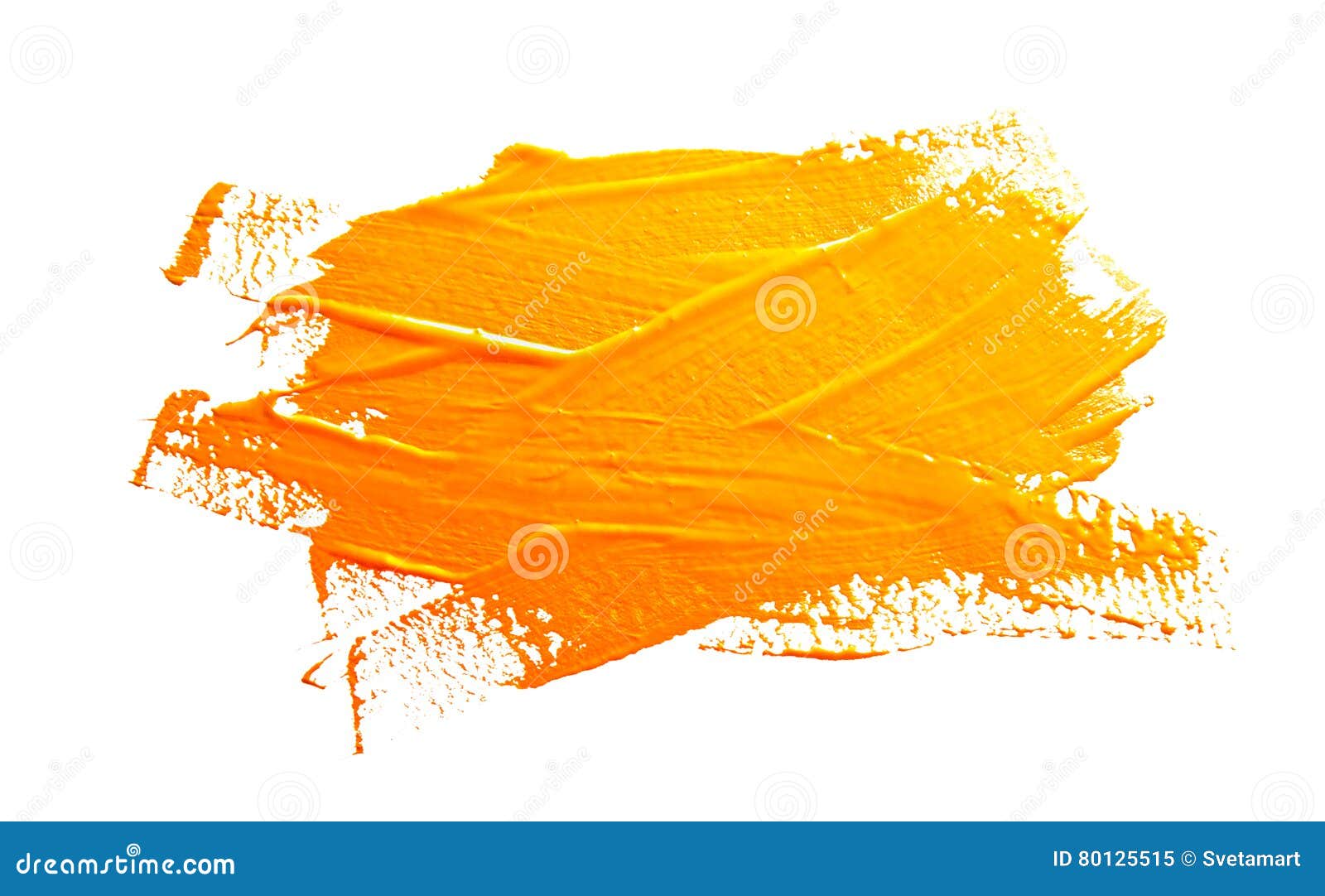 Yellow Ochre Strokes of the Paint Brush Stock Image - Image of draw ...