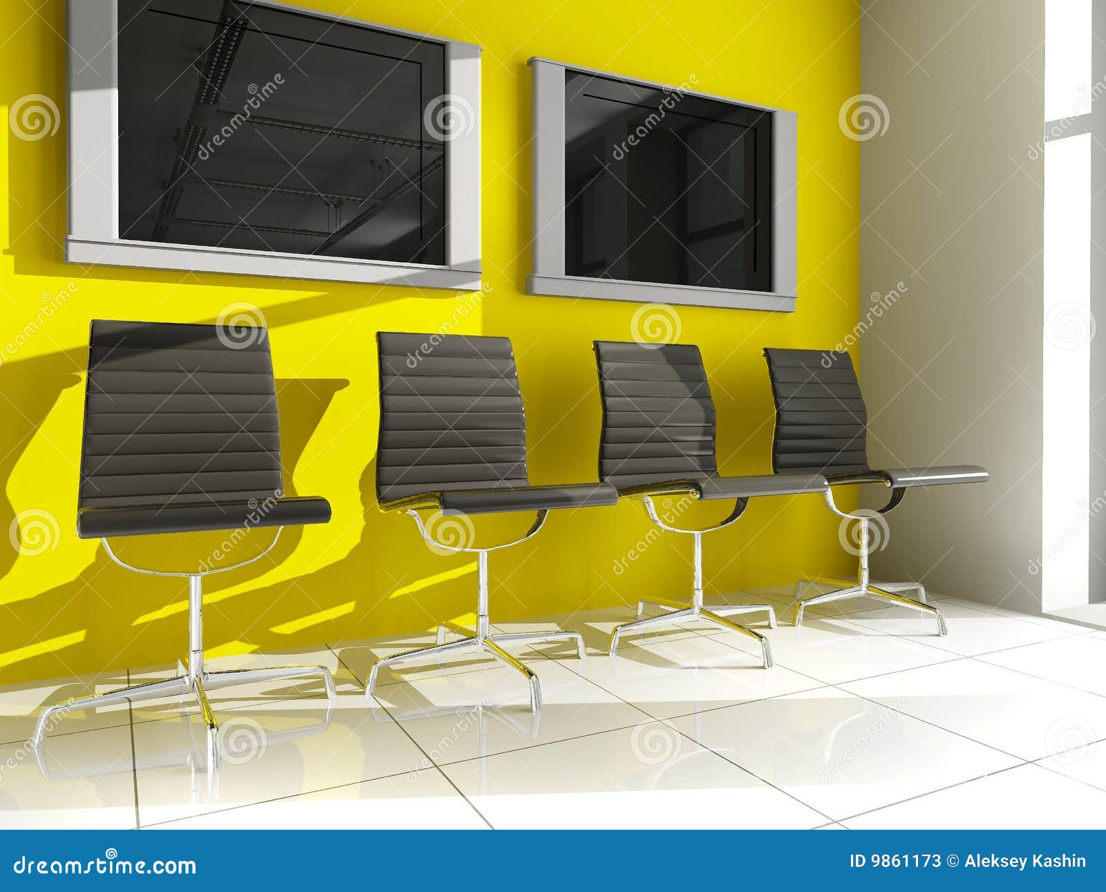 Yellow office stock illustration. Illustration of structure - 9861173