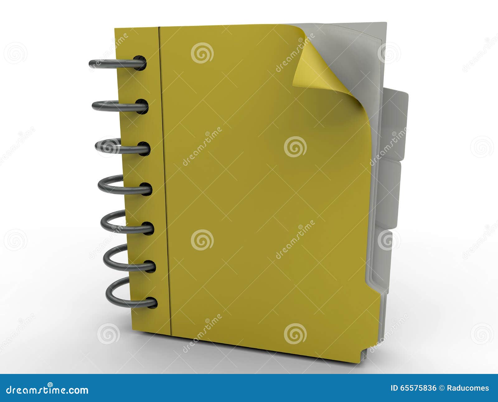 Yellow office notebook stock illustration. Illustration of files - 65575836