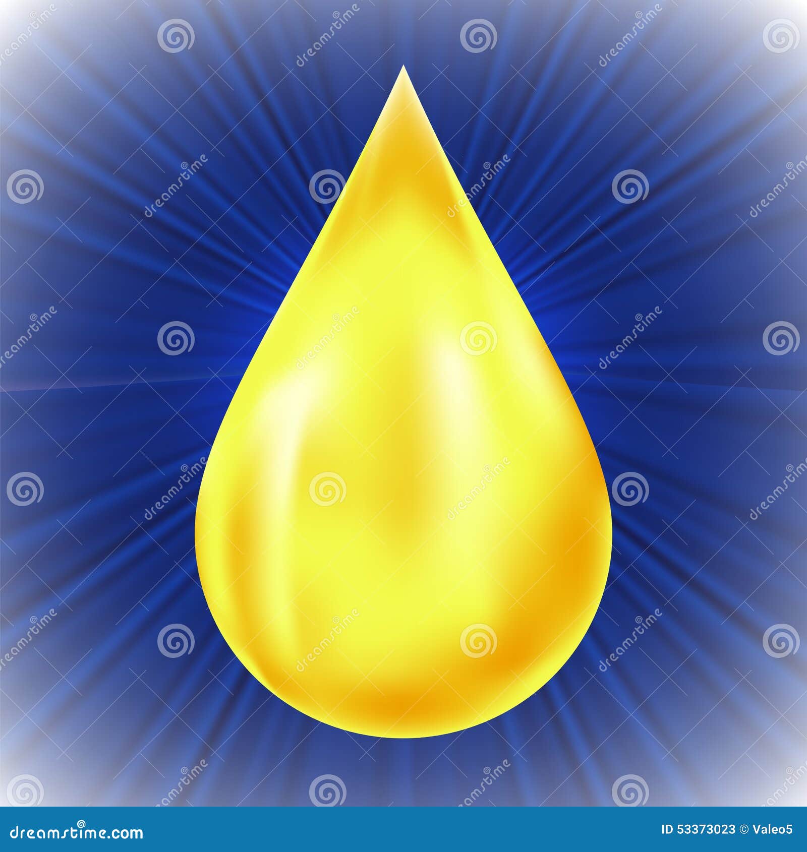 Yellow Oil Drop stock vector. Illustration of concept - 53373023