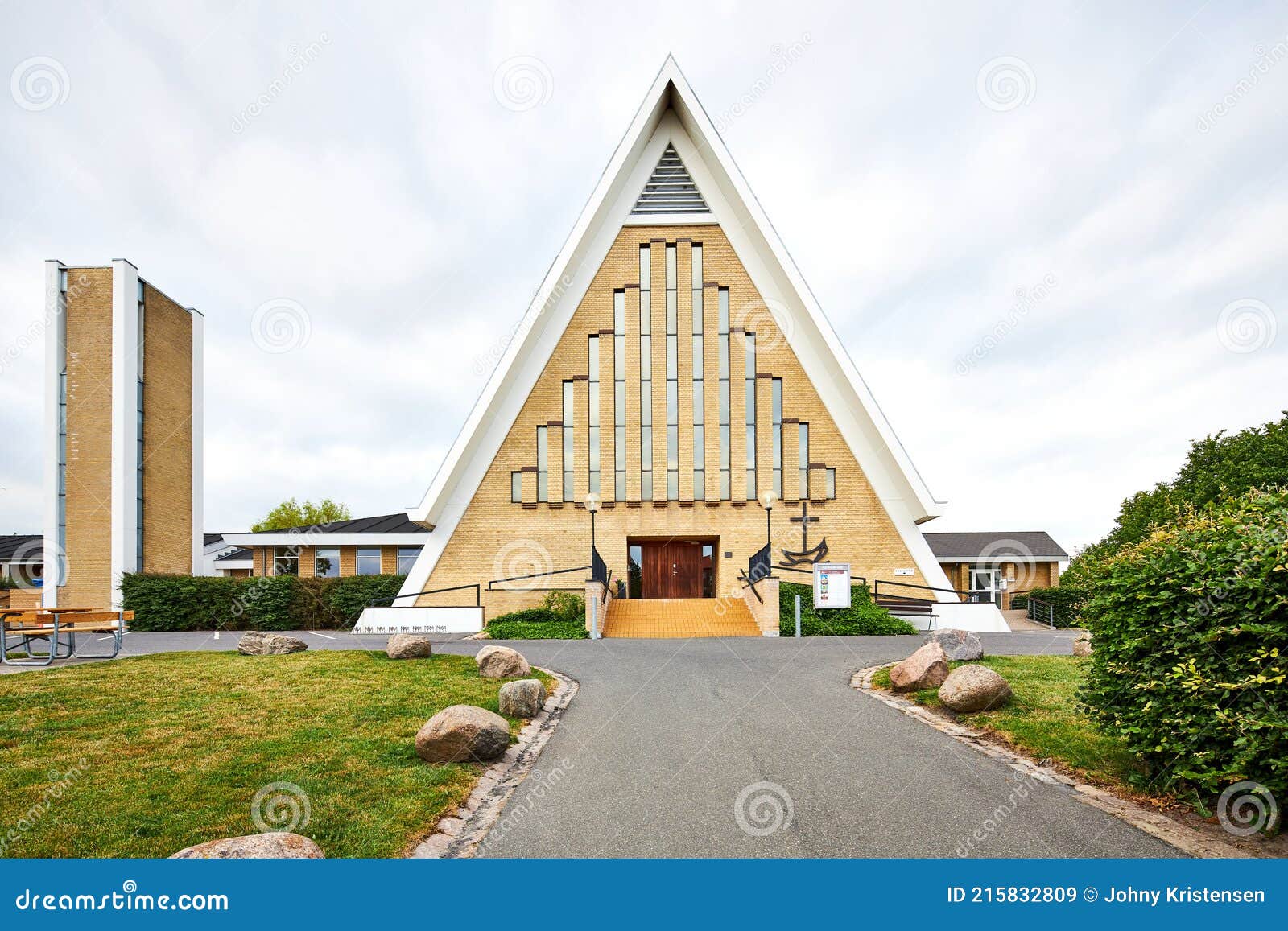Old Triangle Church Building in Denmark Stock Image - Image of famous ...