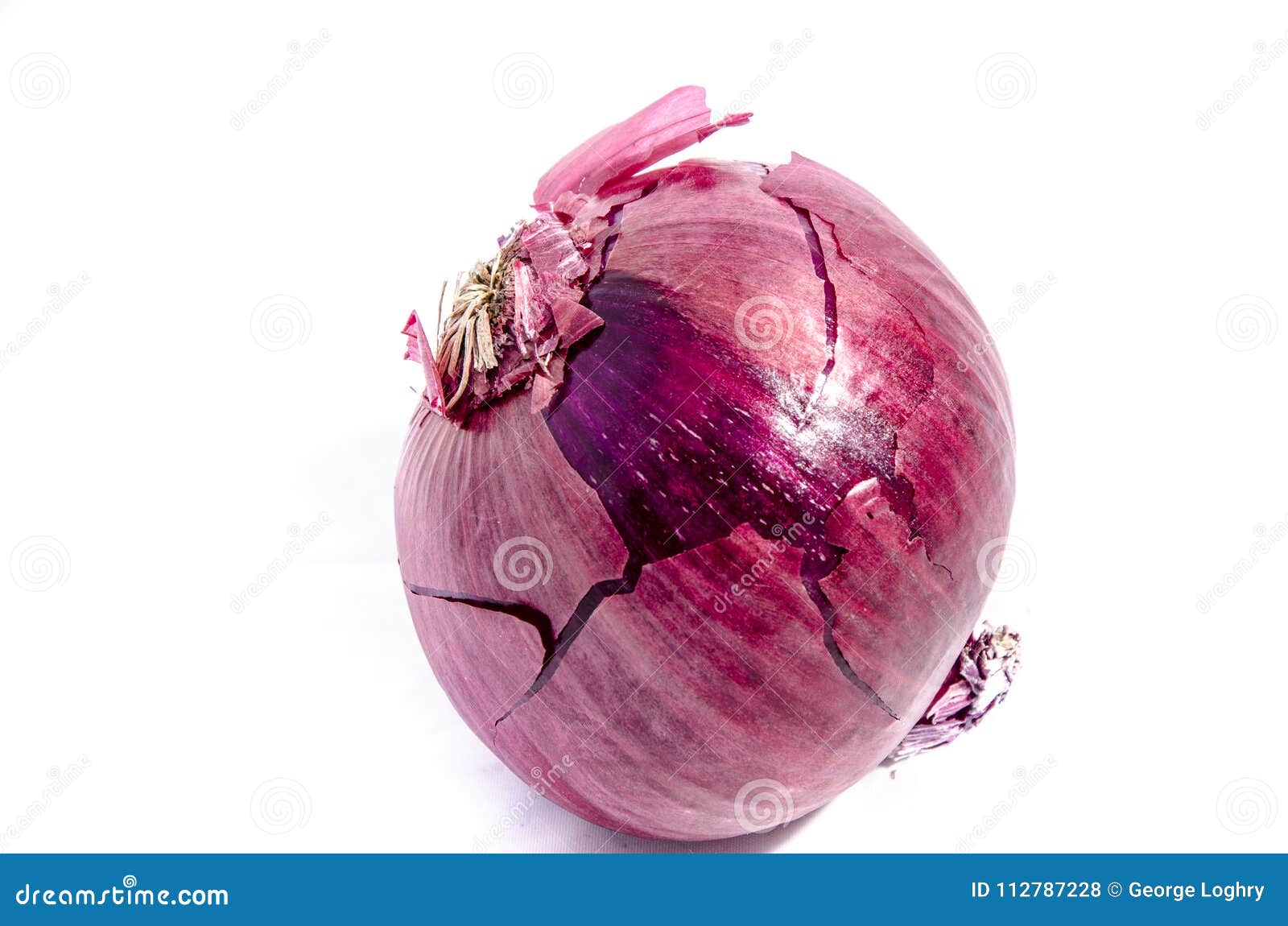 One Large Red Onions Looking To Get Cut Stock Photo - Image of looking ...