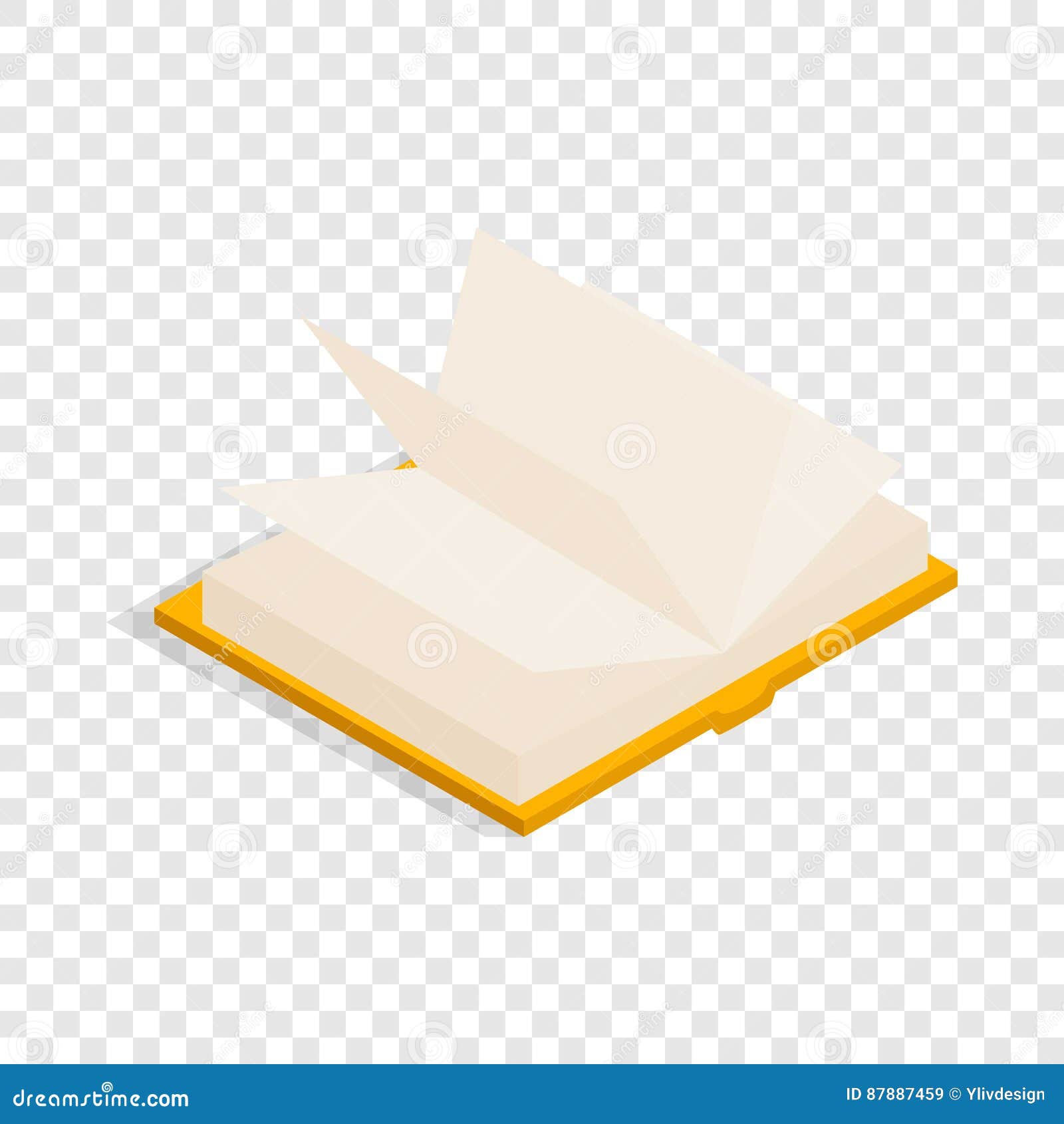 Yellow Open Book Isometric Icon Stock Vector - Illustration of ...