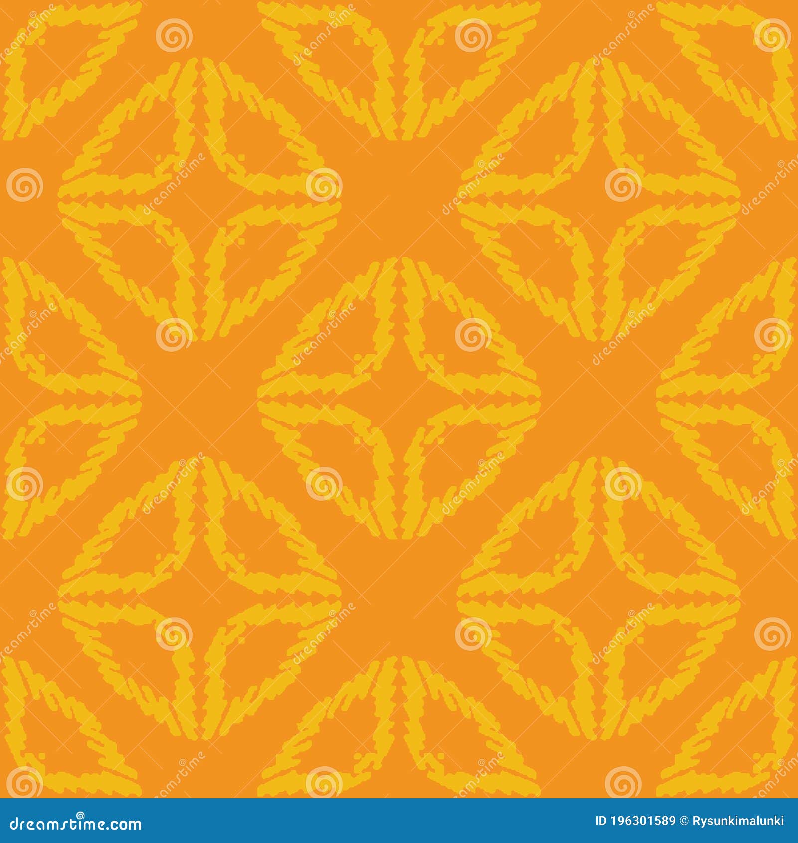 Yellow and Orange Abstract Seamless Vector Pattern Stock Vector ...