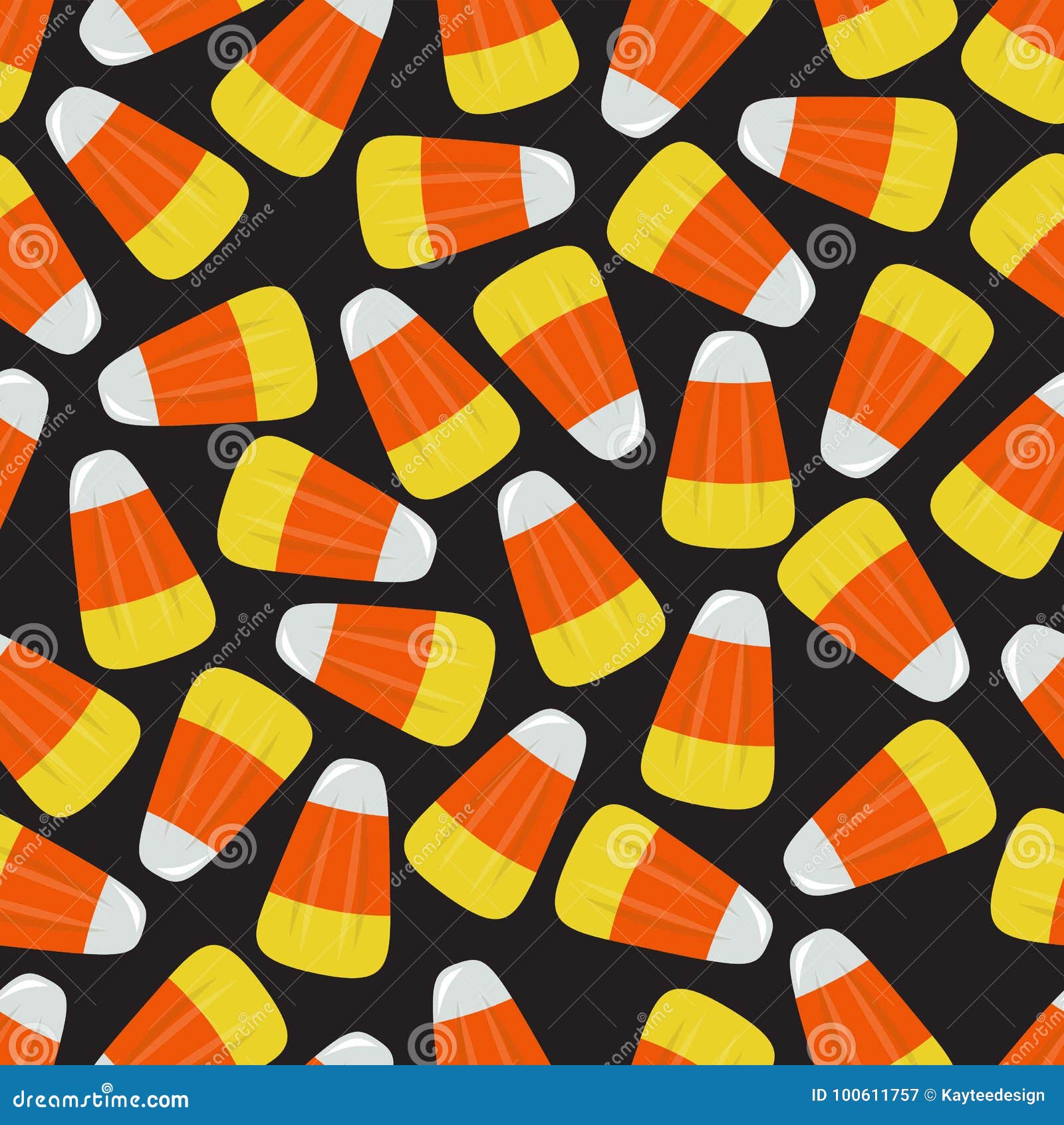 Yellow and Orange Candy Corn Square Seamless Vector Illustration 2 ...