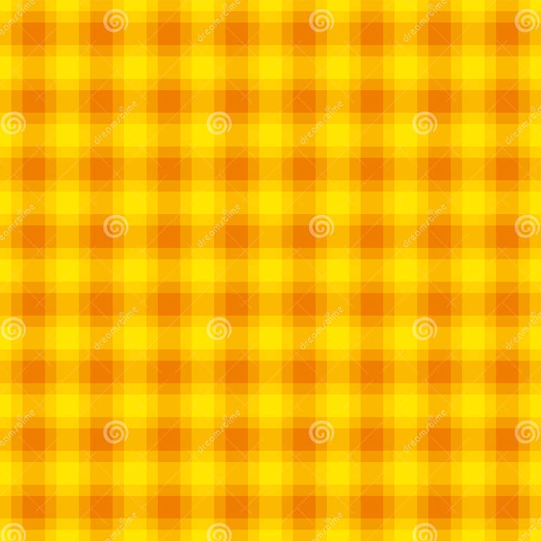 Yellow and Orange Check Pattern, Square Seamless Tile Stock Vector ...