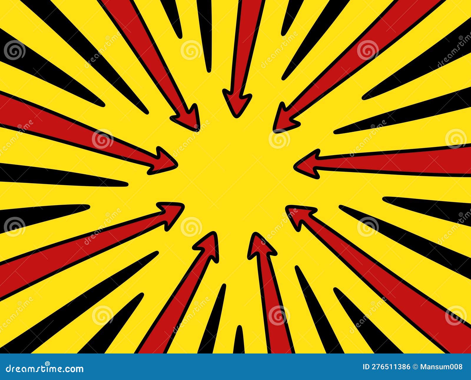 Yellow and Orange Colored Abstract Arrows Background Stock Illustration ...