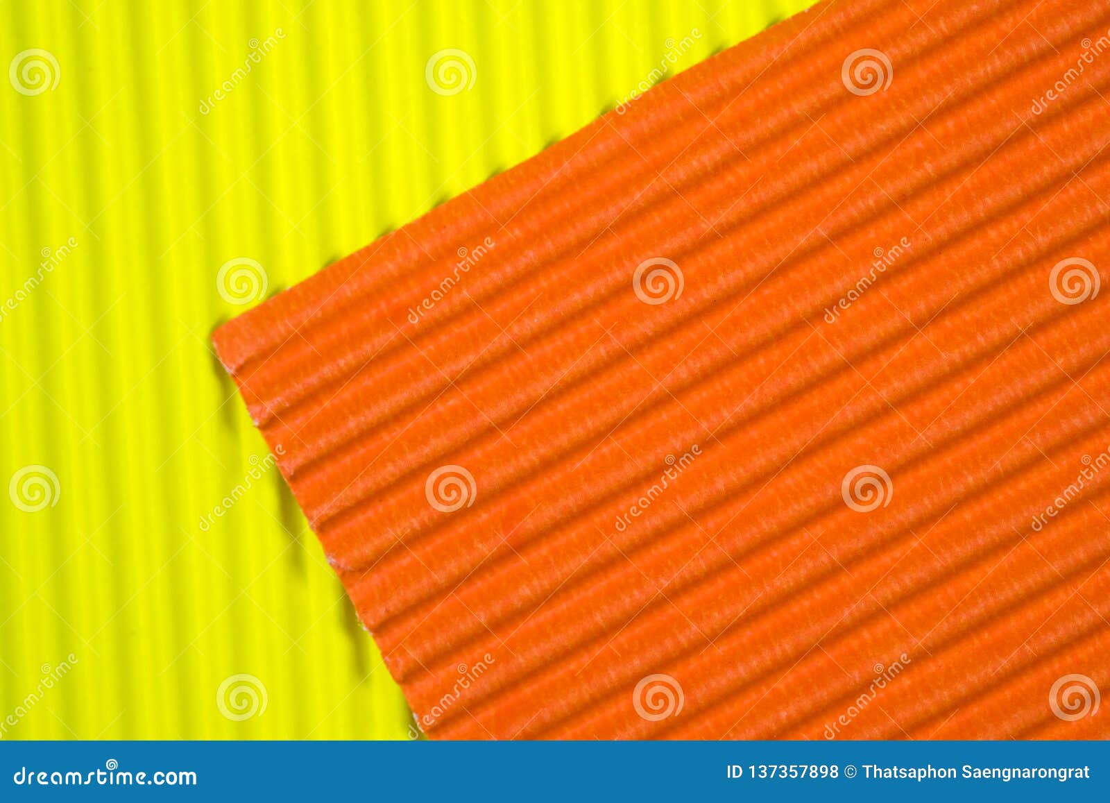 Yellow and Orange Corrugated Paper Texture, Use for Background. Vivid ...