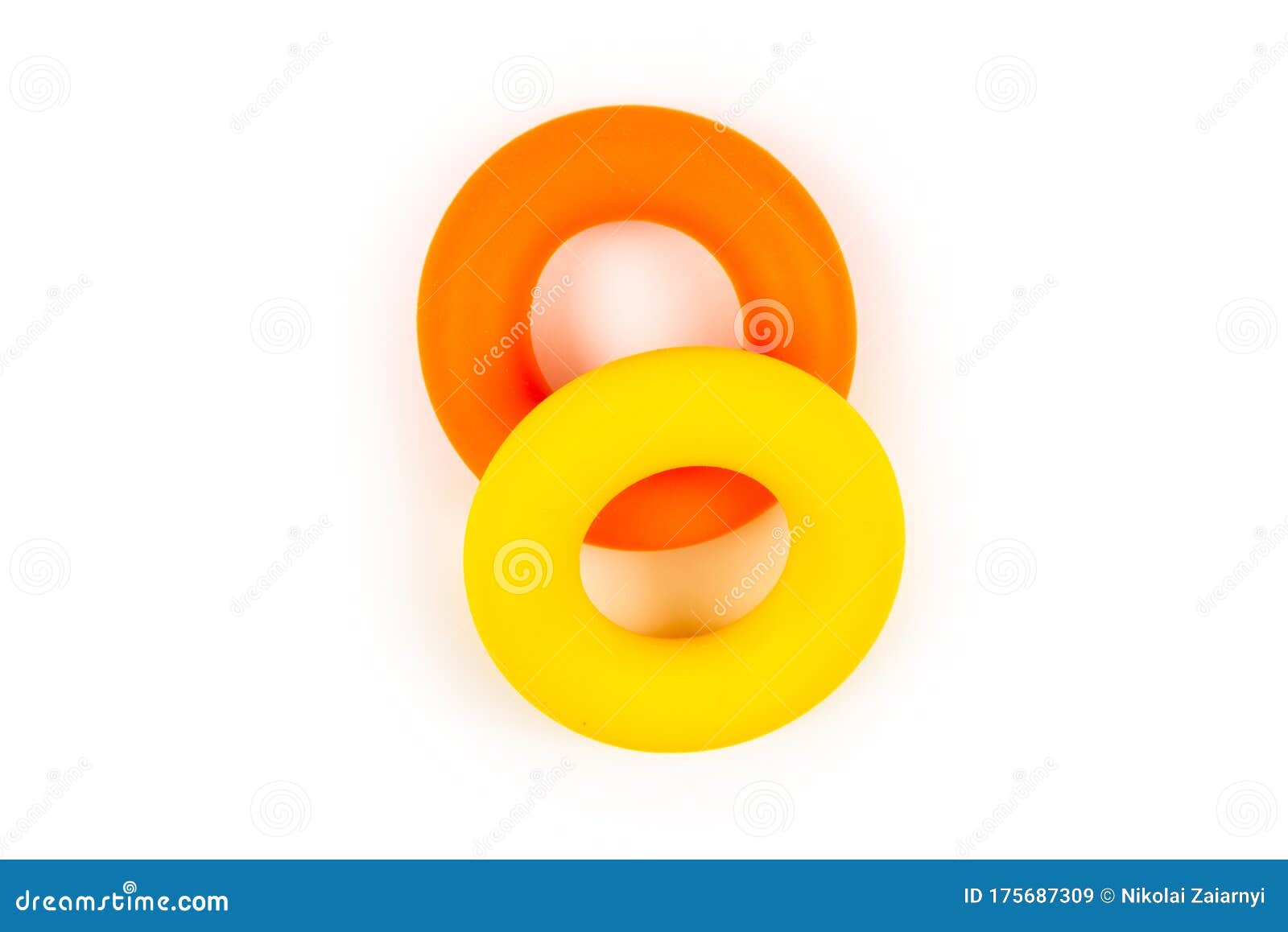 Yellow and Orange Expander Isolated on White Background Stock Image ...