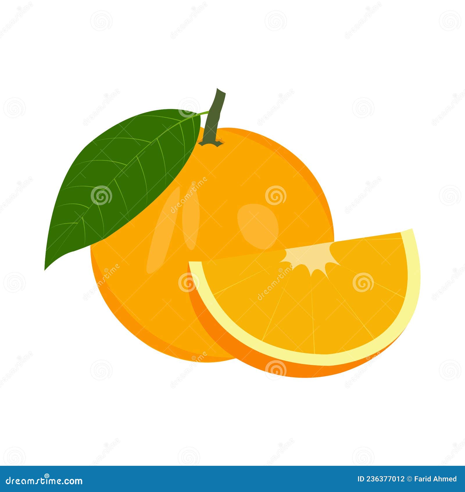 Yellow Orange Fruit Vector Illustrations Stock Illustration ...