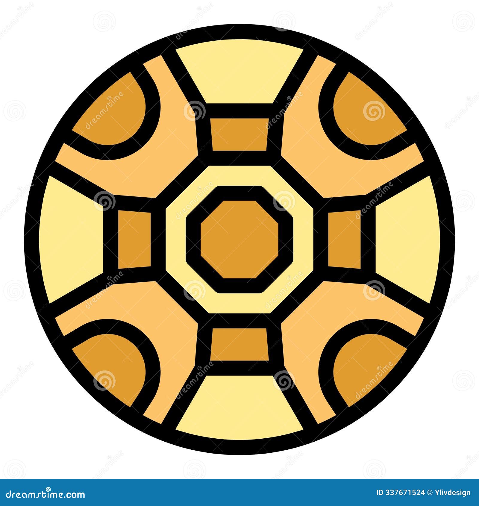 Yellow and Orange Honeycomb Pattern Representing Turtle Shell Icon ...