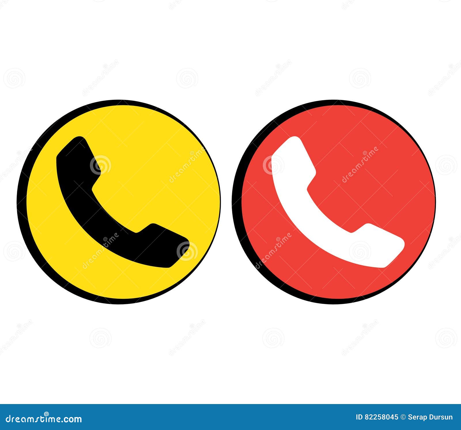 Yellow and Orange, Phone Icon Stock Illustration - Illustration of icon ...