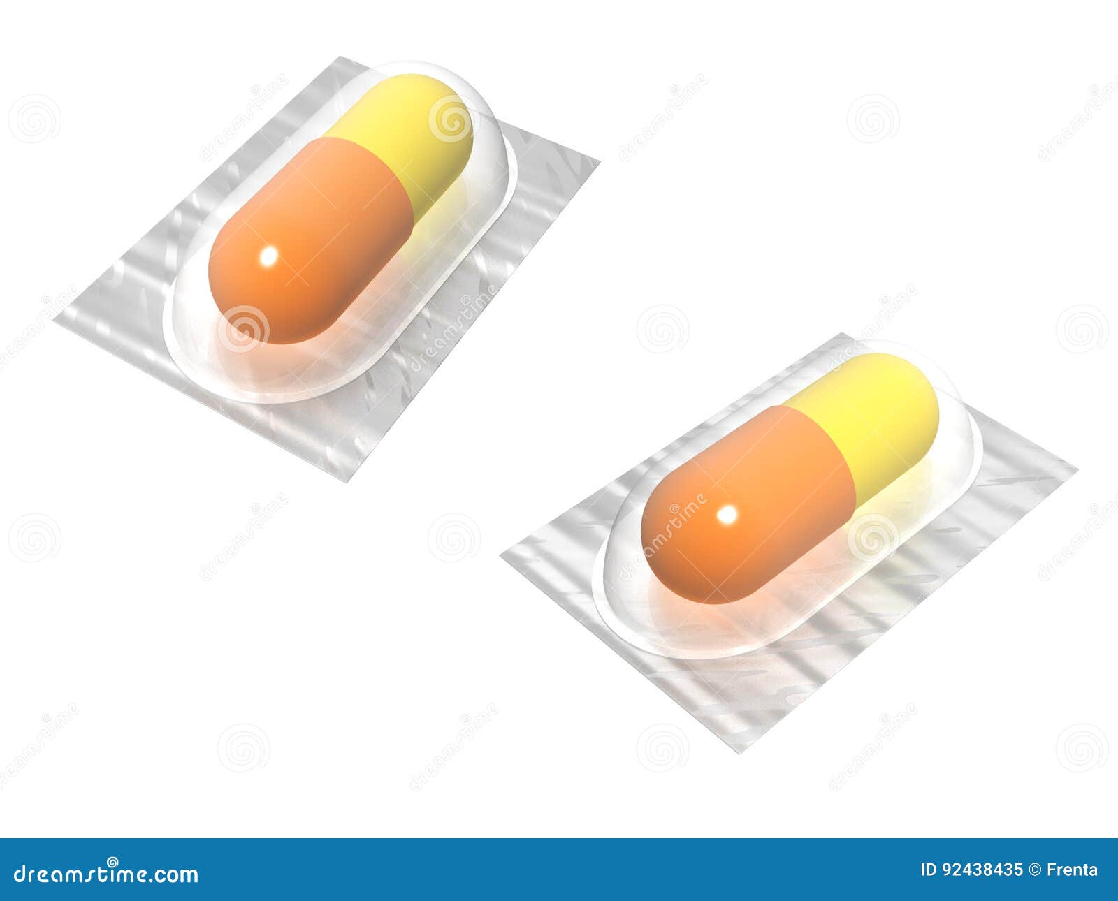 Yellow and Orange Pills or Capsules Stock Illustration - Illustration ...