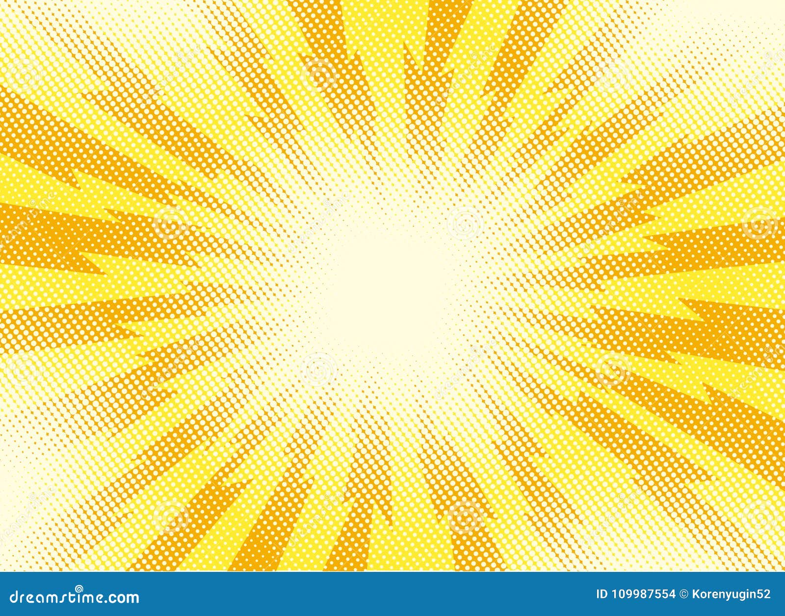Yellow and Orange Pop Art Retro Background with Exploding Rays O Stock ...