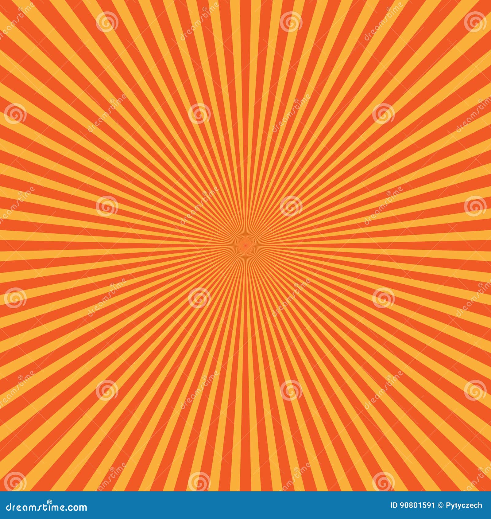 Yellow-orange Rays of Light in Radial Arrangement. Sunshine Beams Theme ...