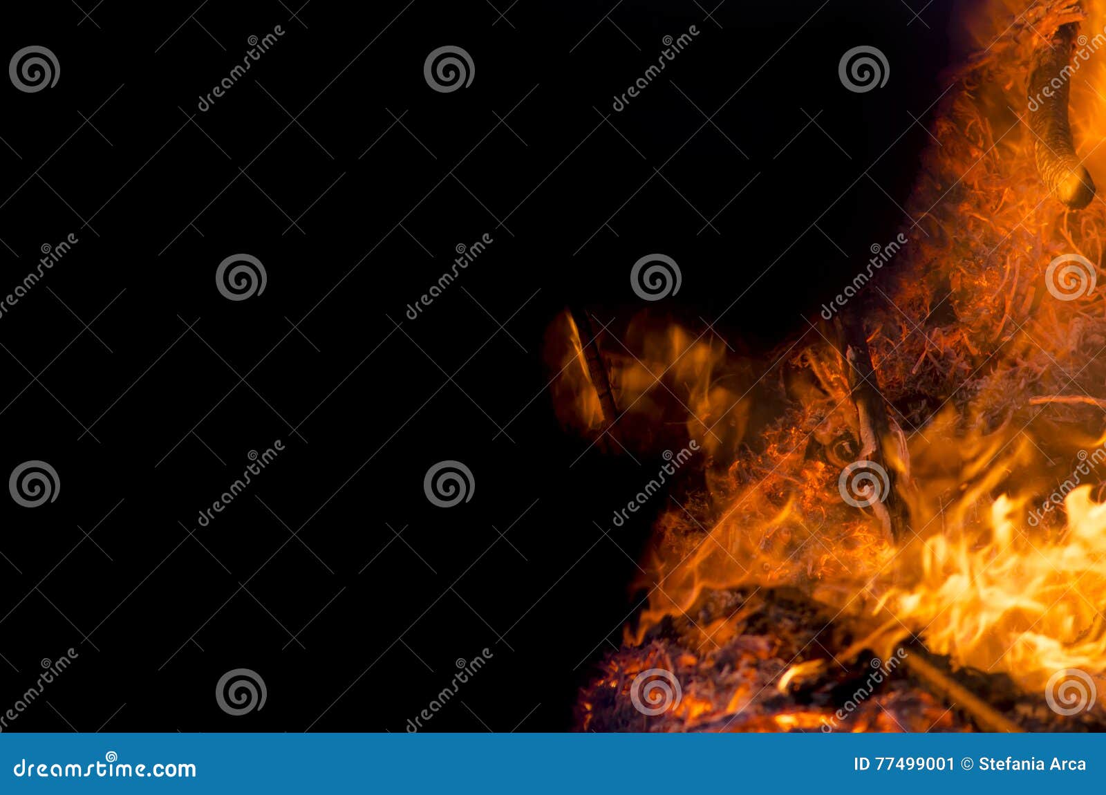 Yellow Orange And Red Fire Flames As Background With Elements Bu Stock ...