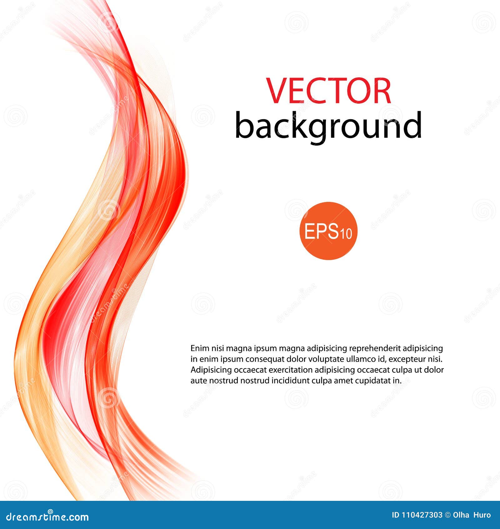 Yellow Orange and Red Line Vector Background Curve Gradient Colour ...