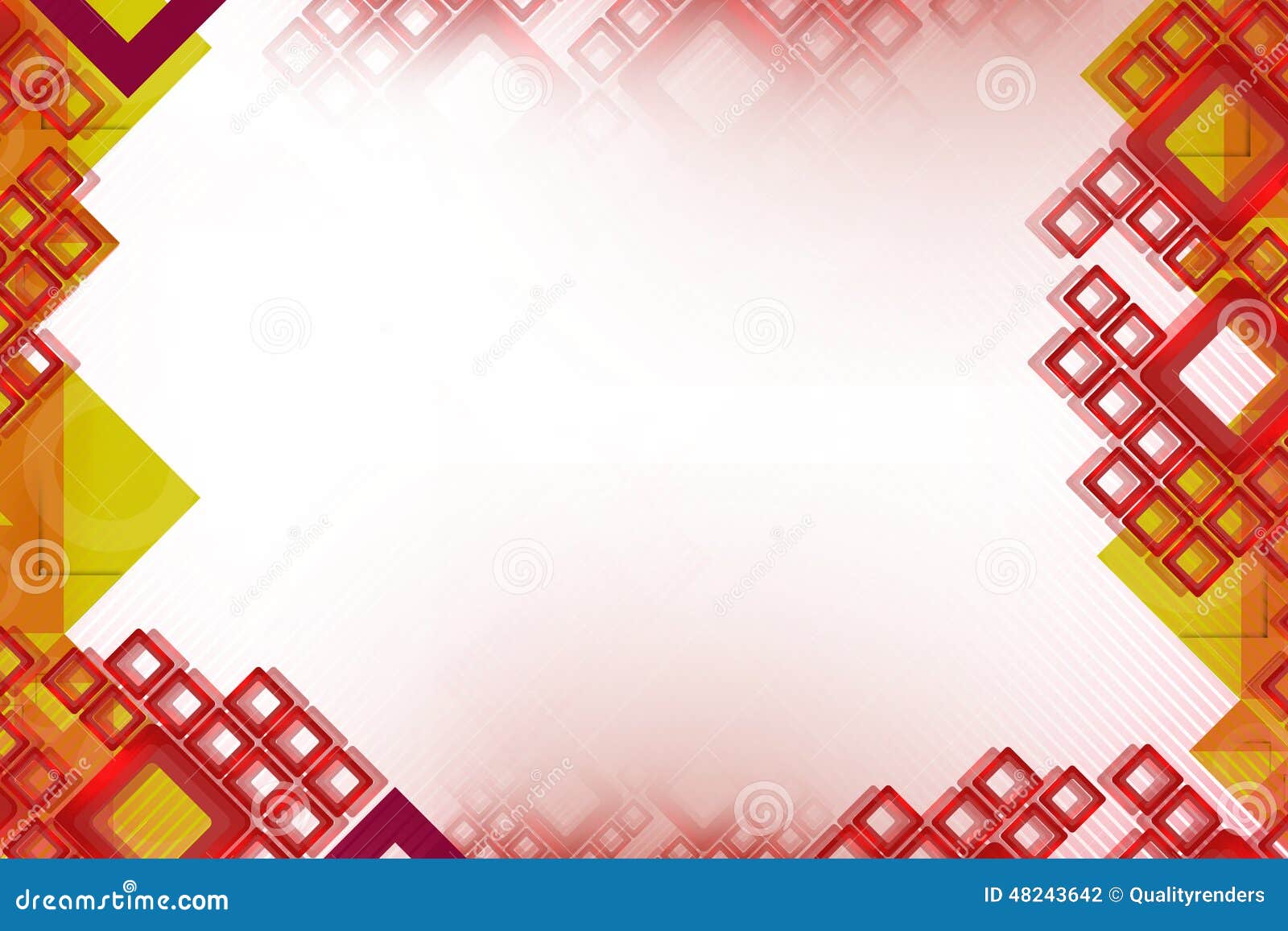 Yellow and Orange Square Rings Border, Abstract Background Stock ...