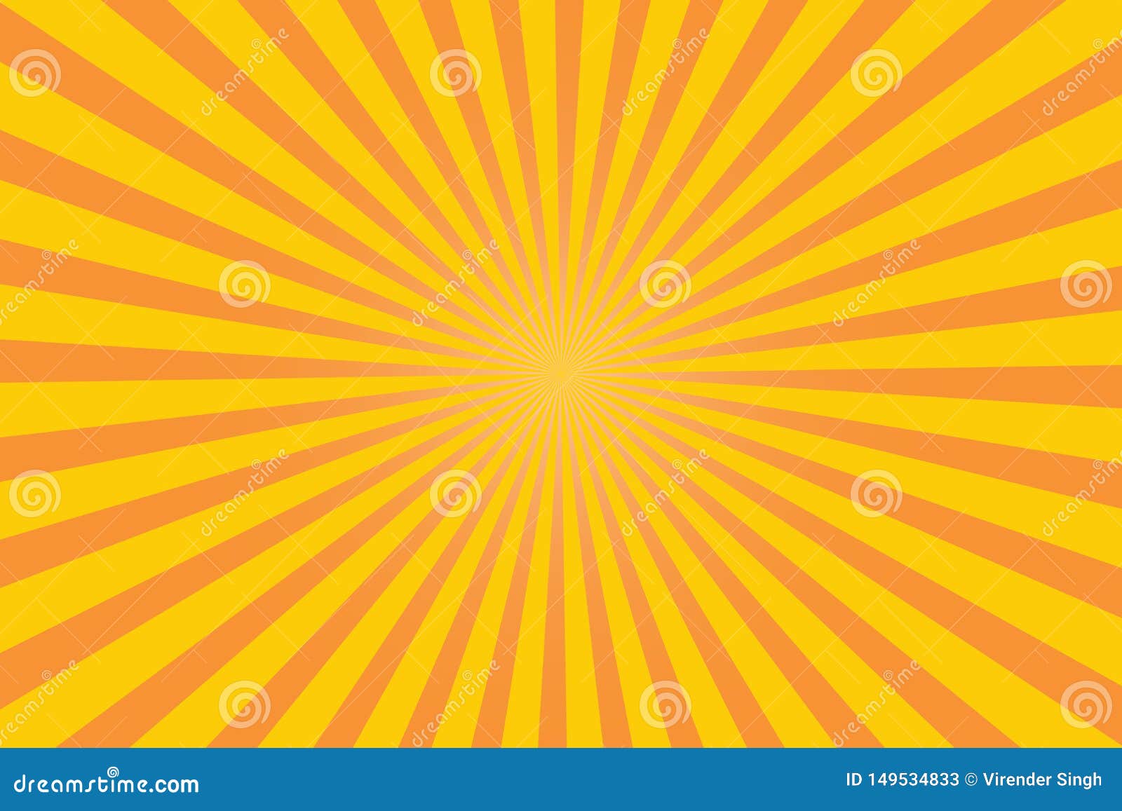 Yellow Orange Sun Rays Brust Stock Illustration - Illustration of ...